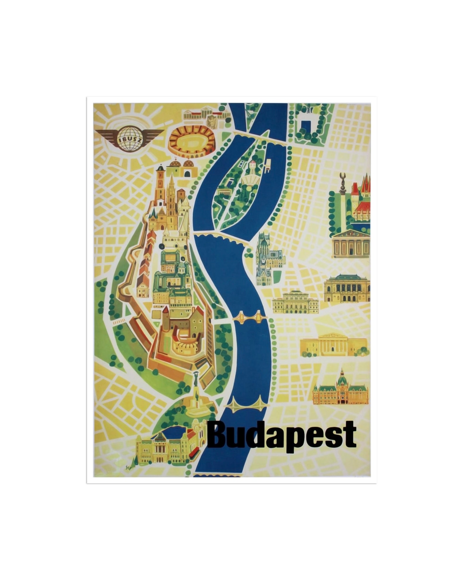 Budapest Hungary Travel Poster Vintage Art Print XR974 | Etsy