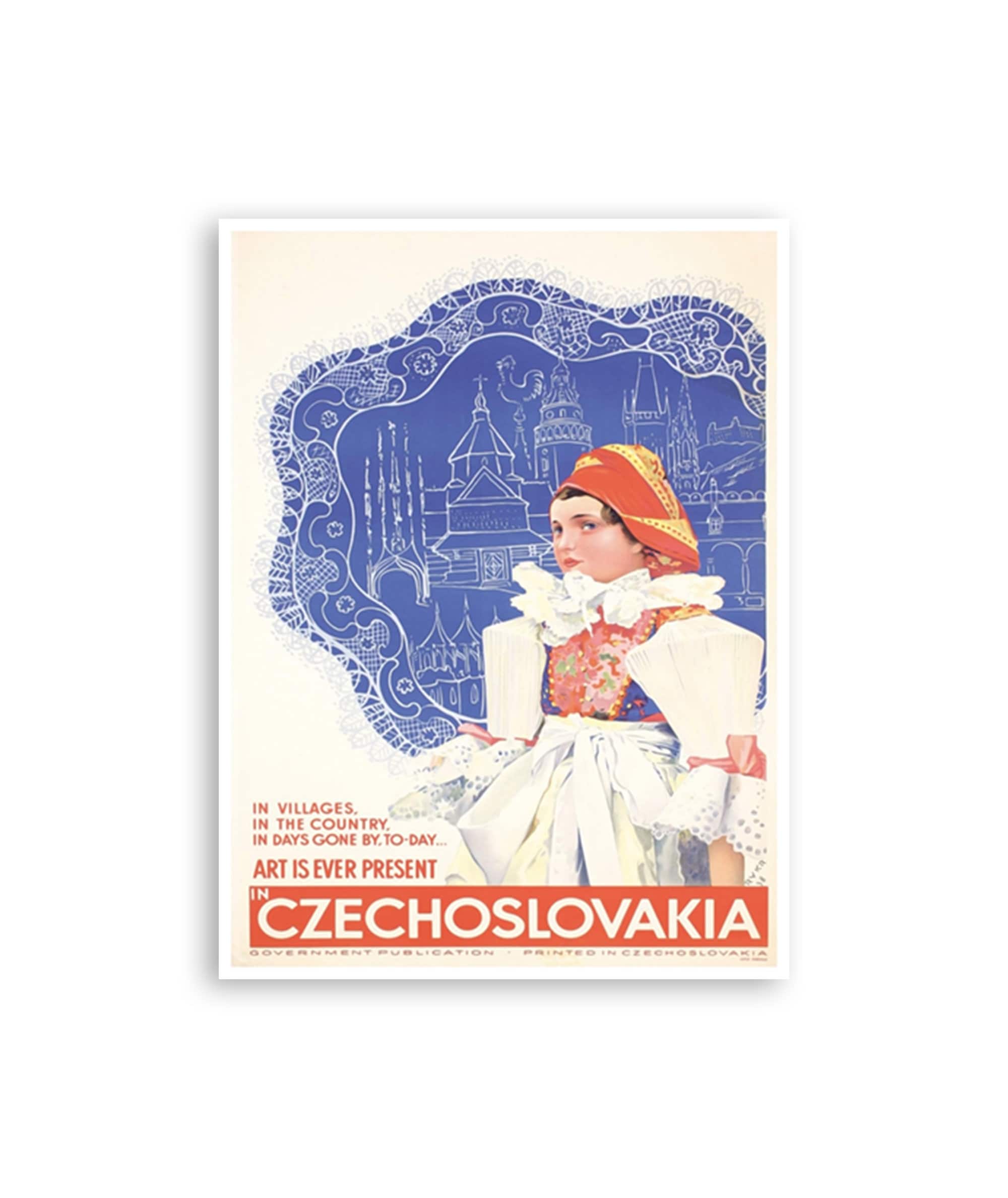 Czechoslovakia Art Poster Gift Travel Print Vintage Home Decor - Etsy ...