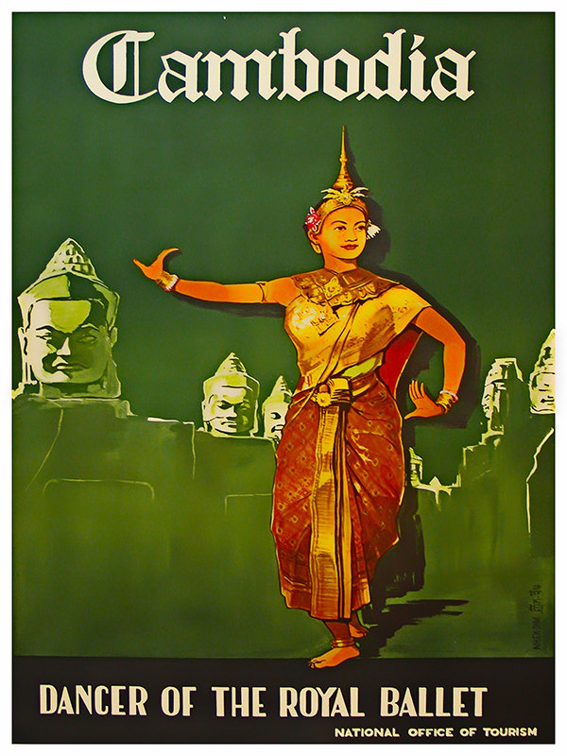 Travel Poster Cambodia Asian Art Print Home Decor ZT302 - Etsy