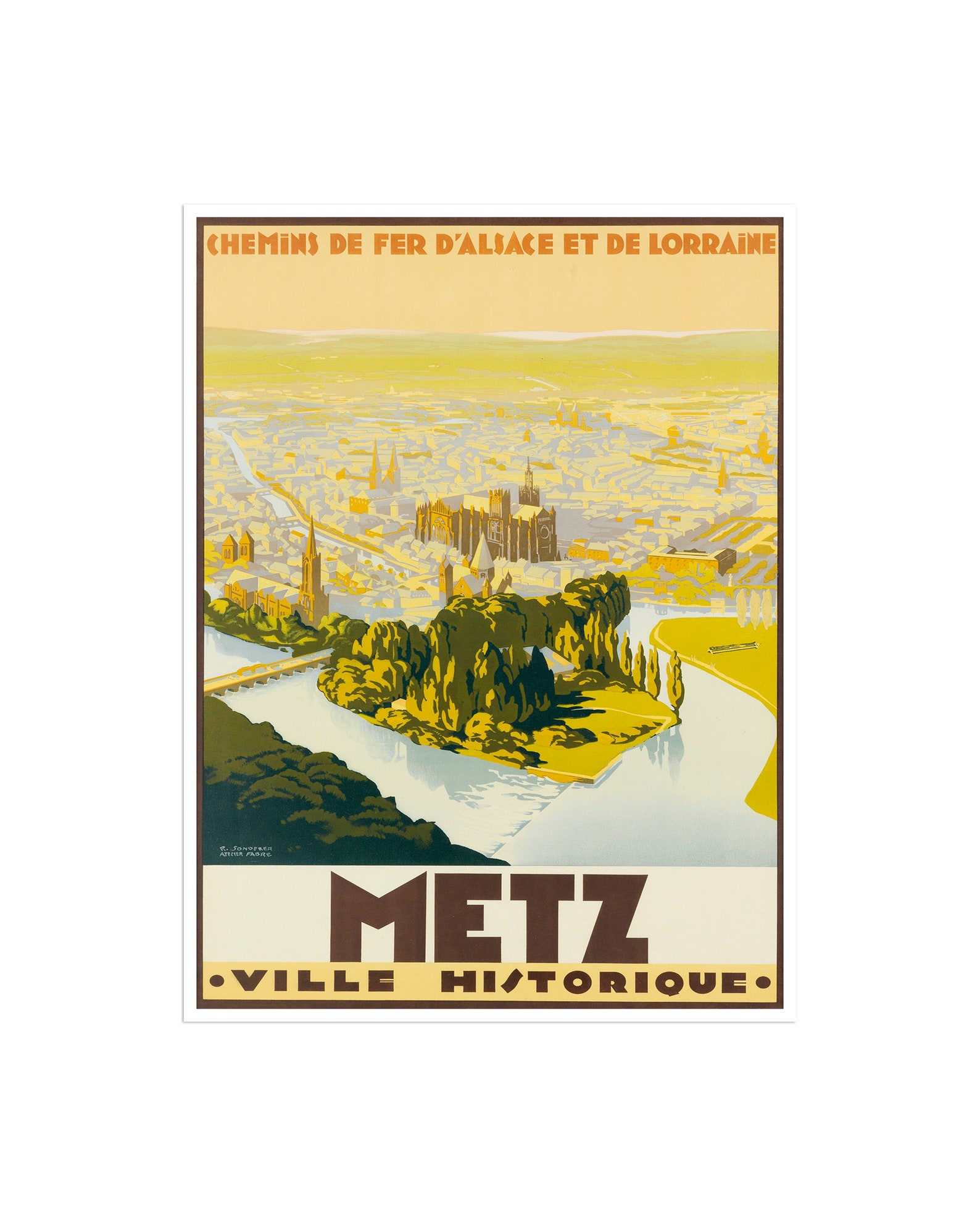 Metz France Art Print Vintage Home Decor Travel Poster (XR2490) - Etsy