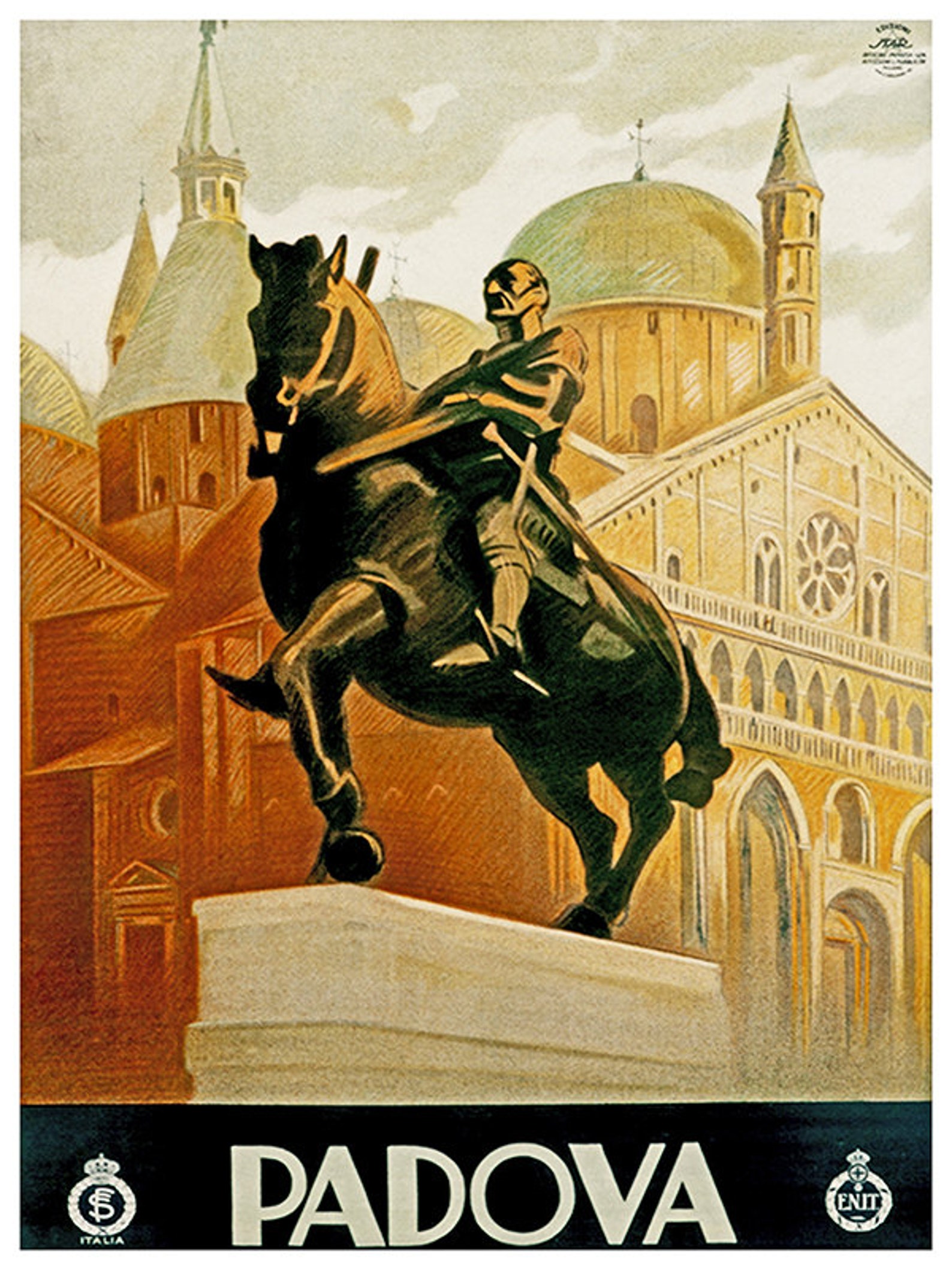 Art Italy Travel Poster Padova Italian Vintage Print ZT163 - Etsy