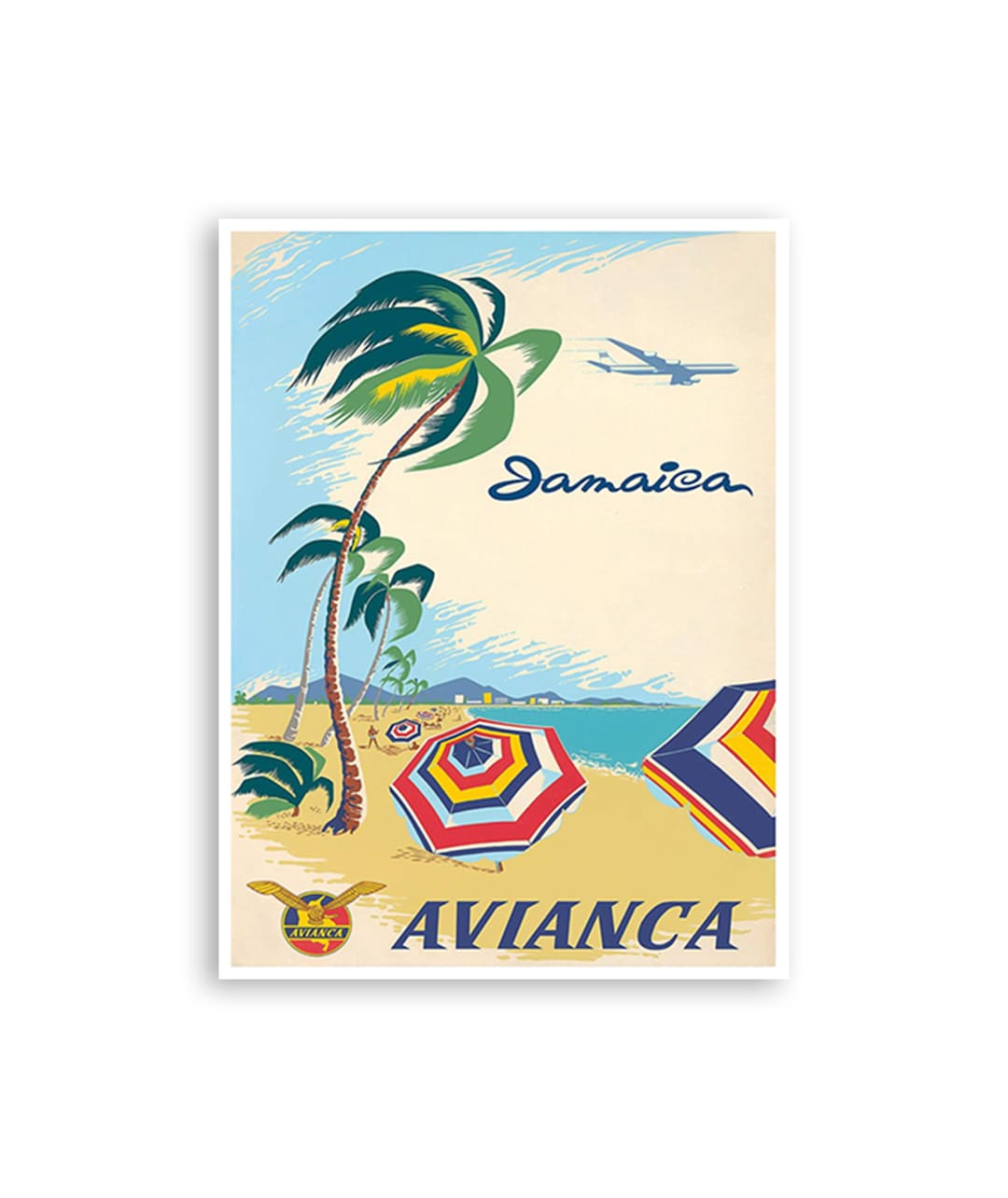 Jamaica Travel Poster Jamaican Art Avianca Airlines Print (xr3392)a - Etsy