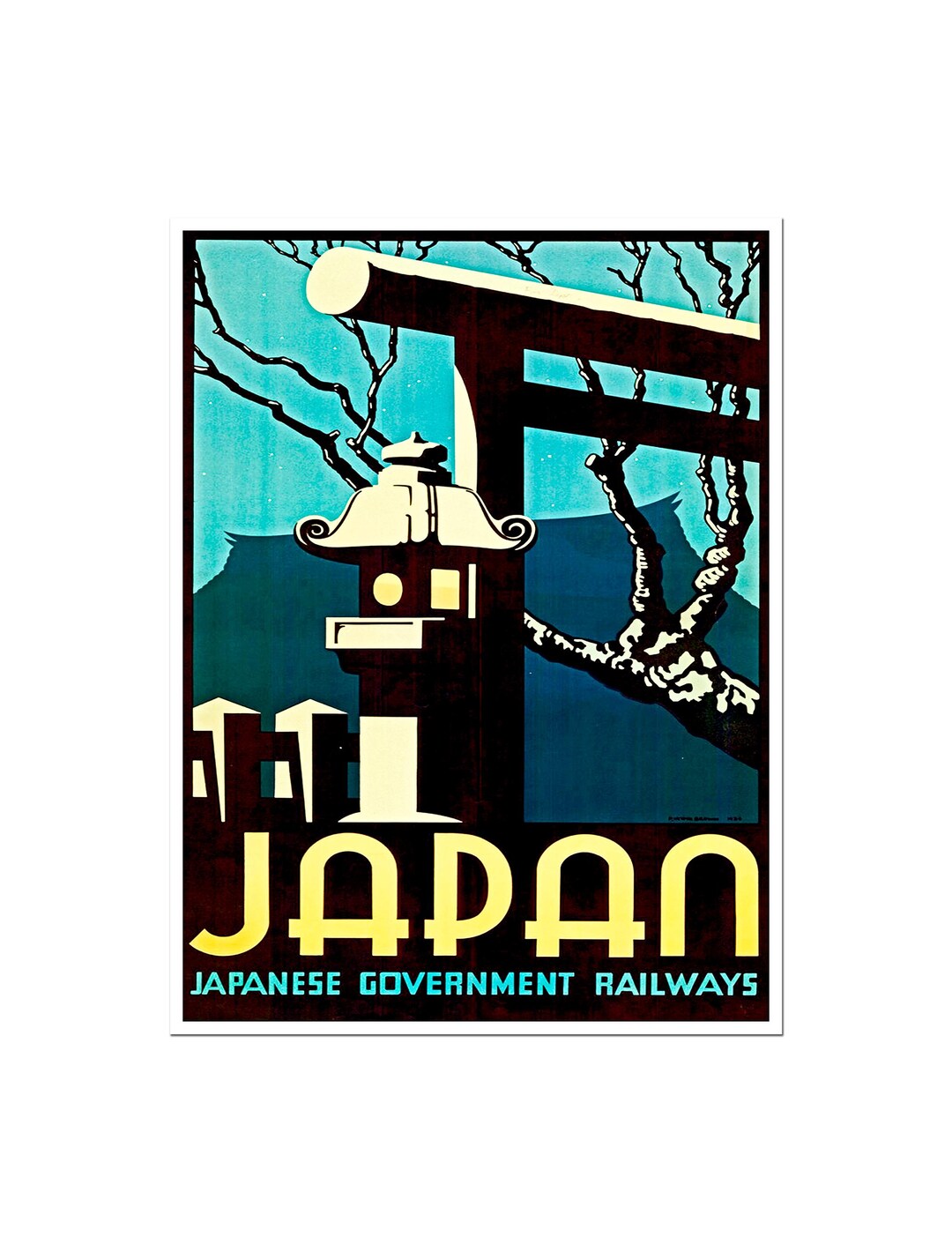 Japan Travel Poster Japanese Art Government Railroads Print (tr54)a - Etsy