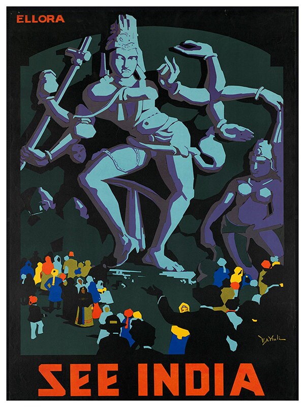 Travel Art India Poster Vintage Temple Print Wall Decor - Etsy