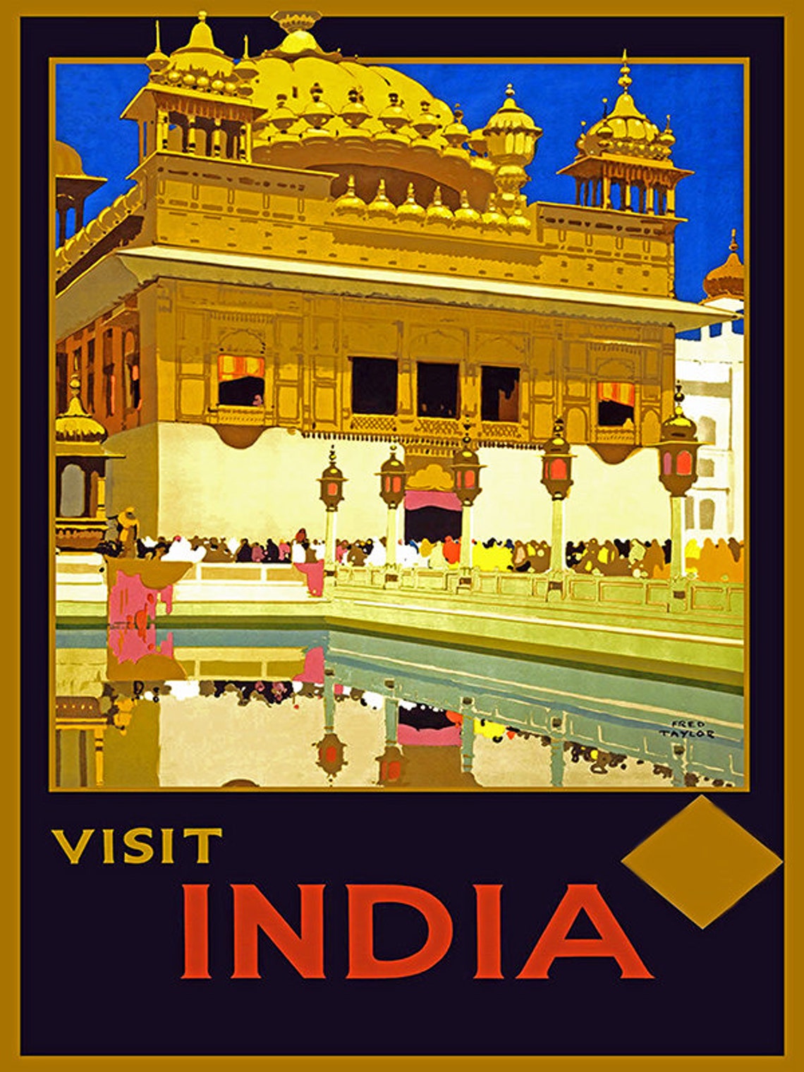 Travel Print India Poster Vintage Art Wall Decor ZT233 - Etsy