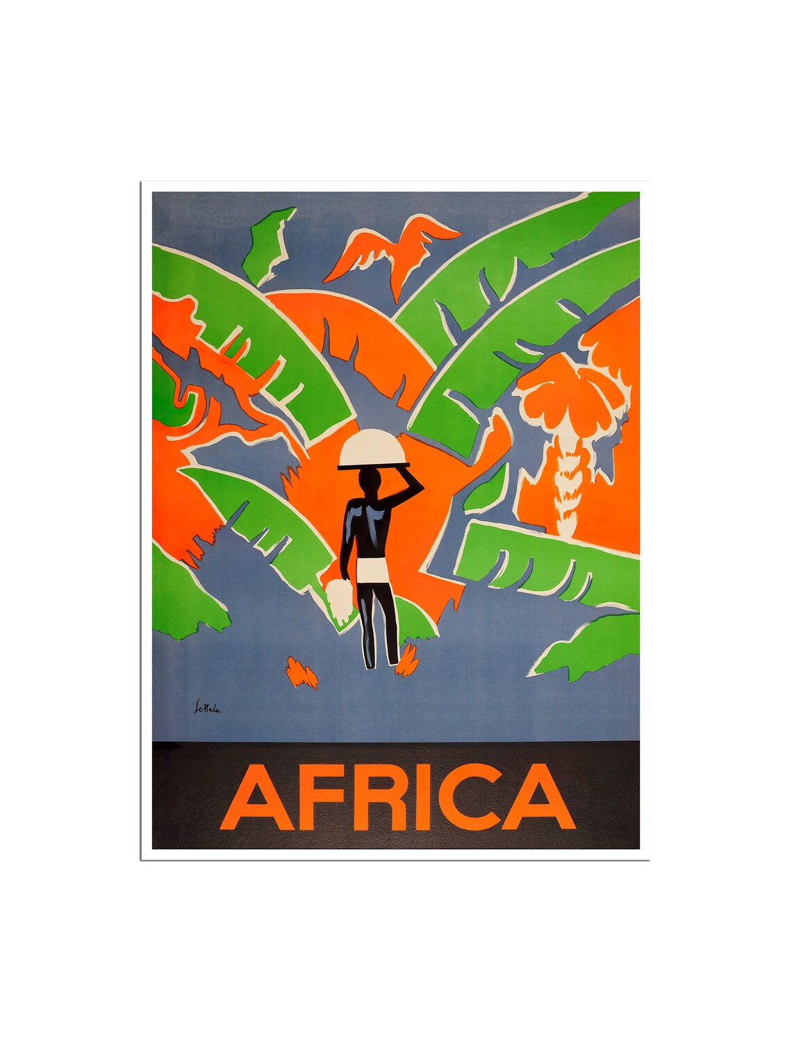 African Travel Poster Africa Jungle Art Print (xr4685)a - Etsy