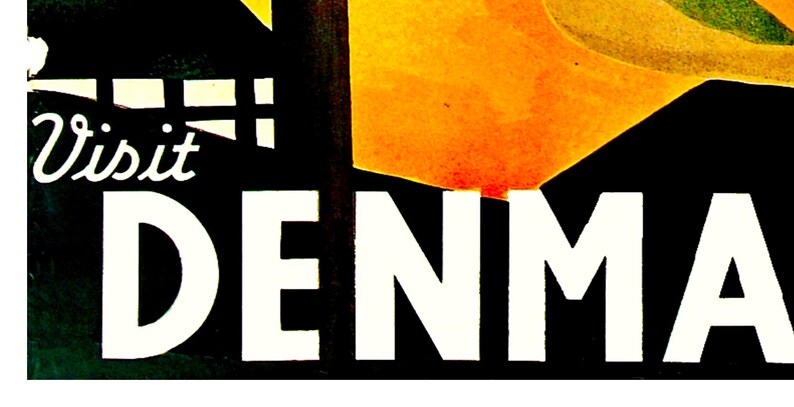 Denmark Travel Poster Danish Art City Print (zt498)a - Etsy