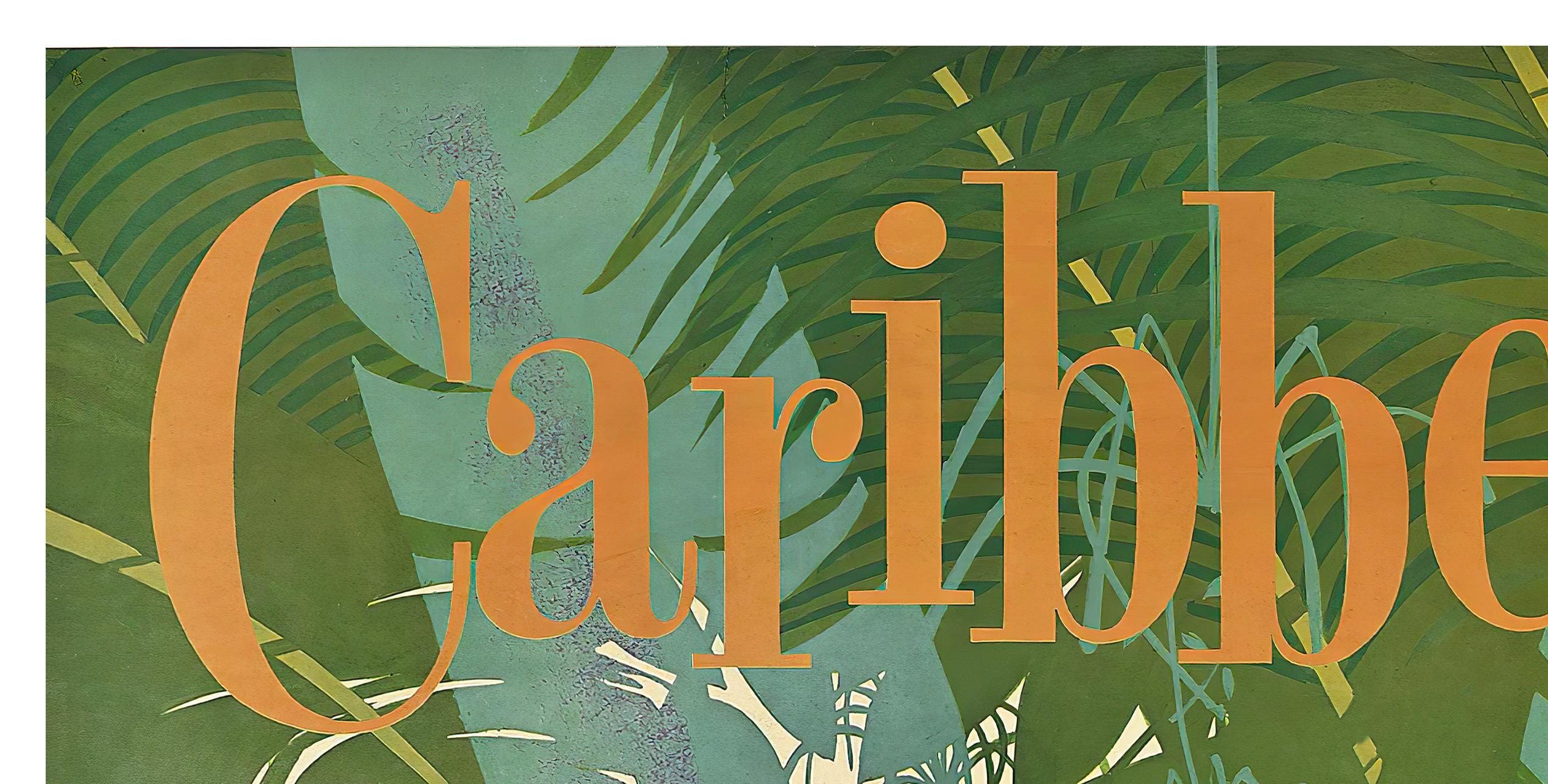 Caribbean Travel Poster Wall Art Print (ZT304) - Etsy