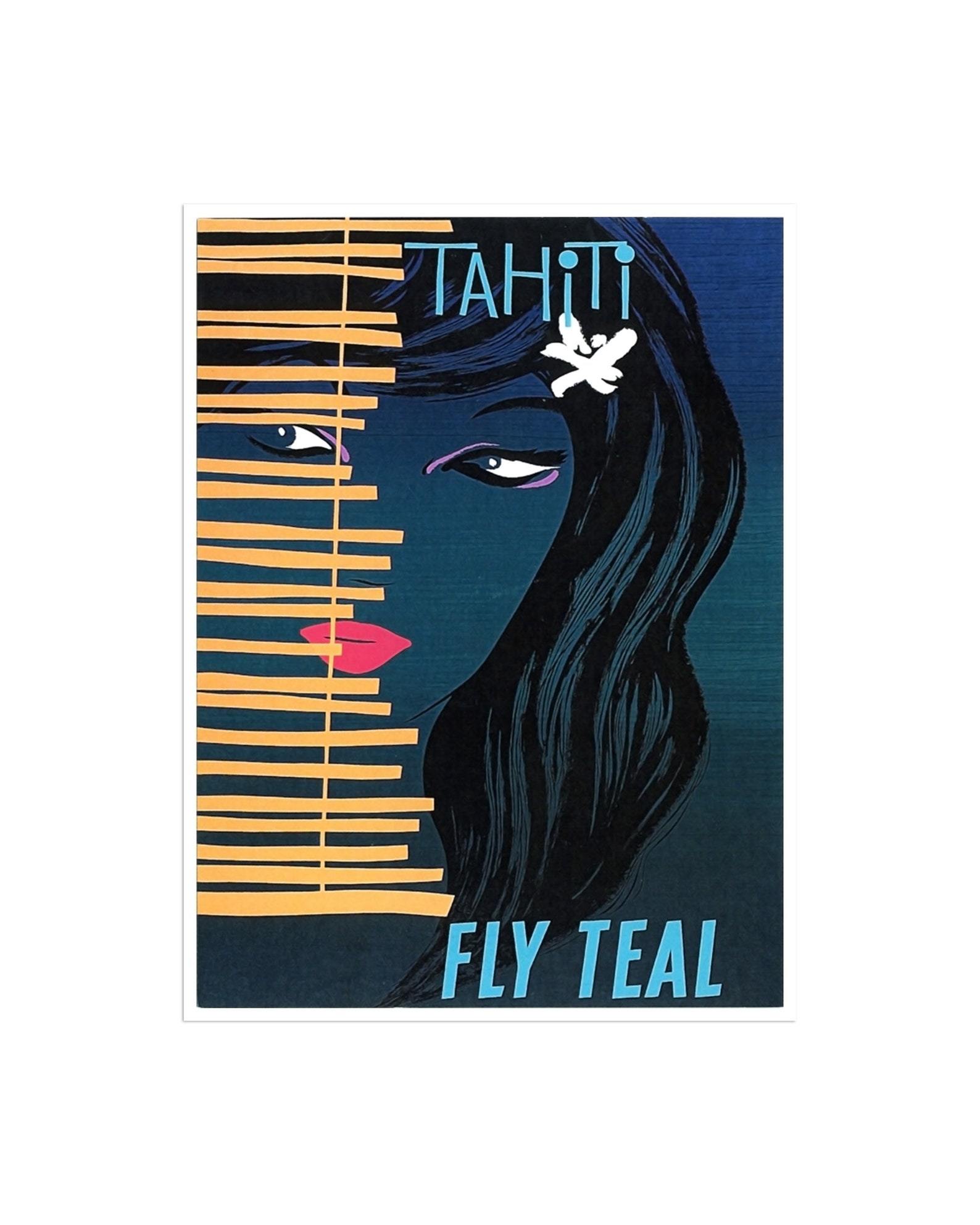 Tahiti Travel Poster French Polynesia Art Tahitian Print (xr1408)a - Etsy