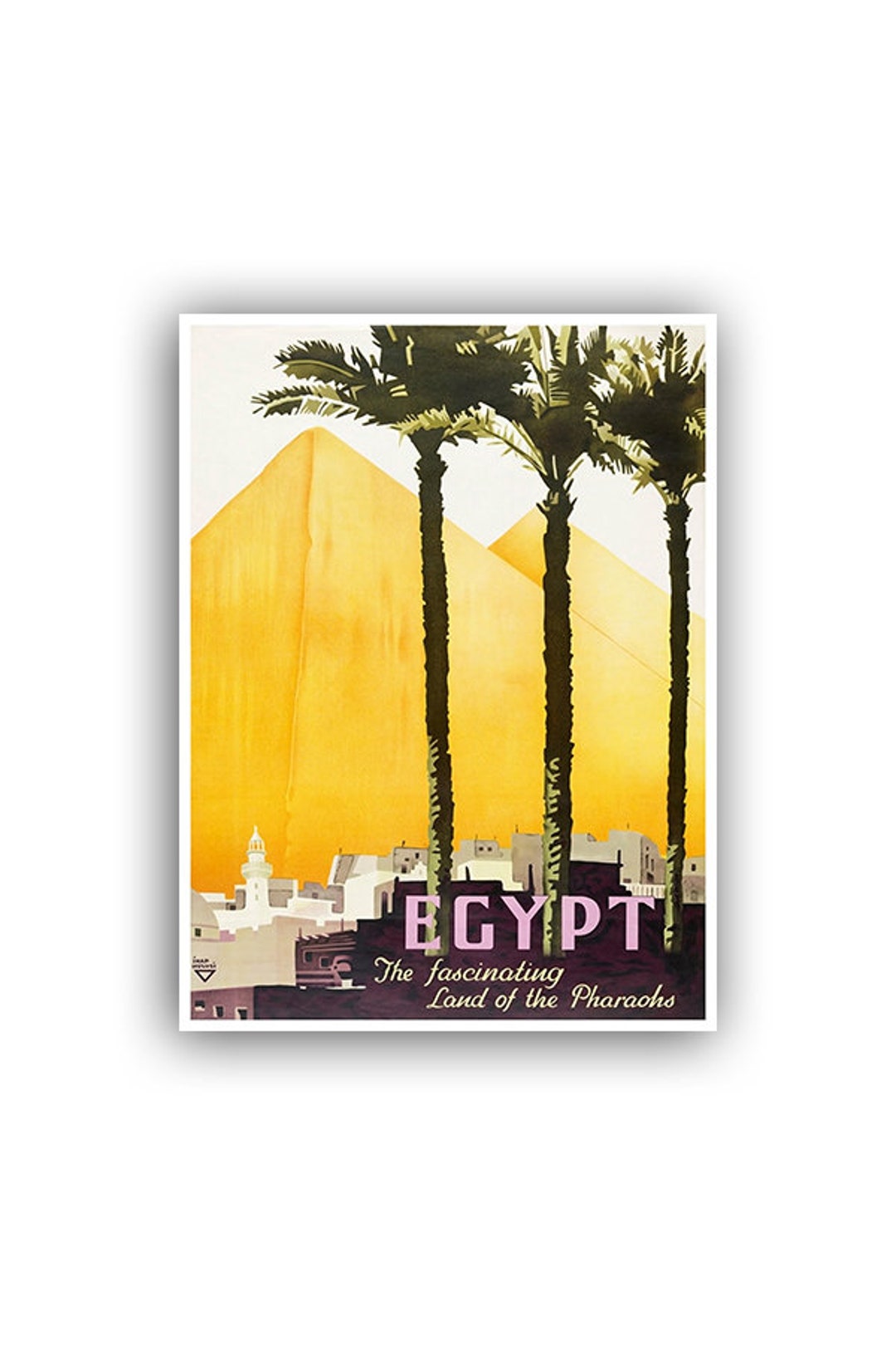 Egypt Art Travel Poster Egyptian Print Home Decor (XR856) - Etsy