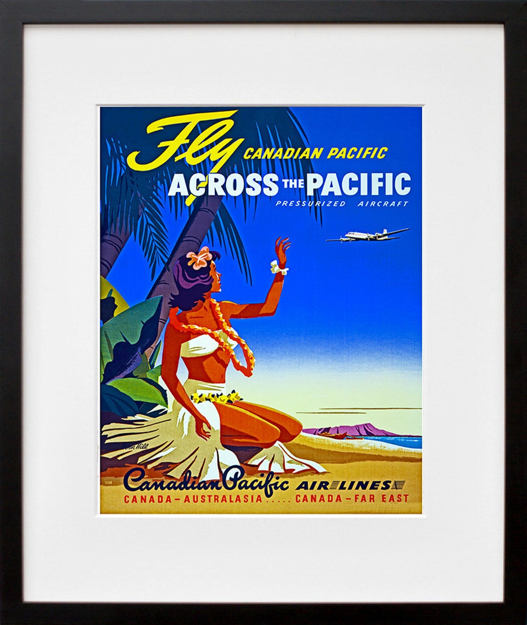 Pacific Islands Poster Hawaii Travel Art Hawaiian Print (zt323)a - Etsy