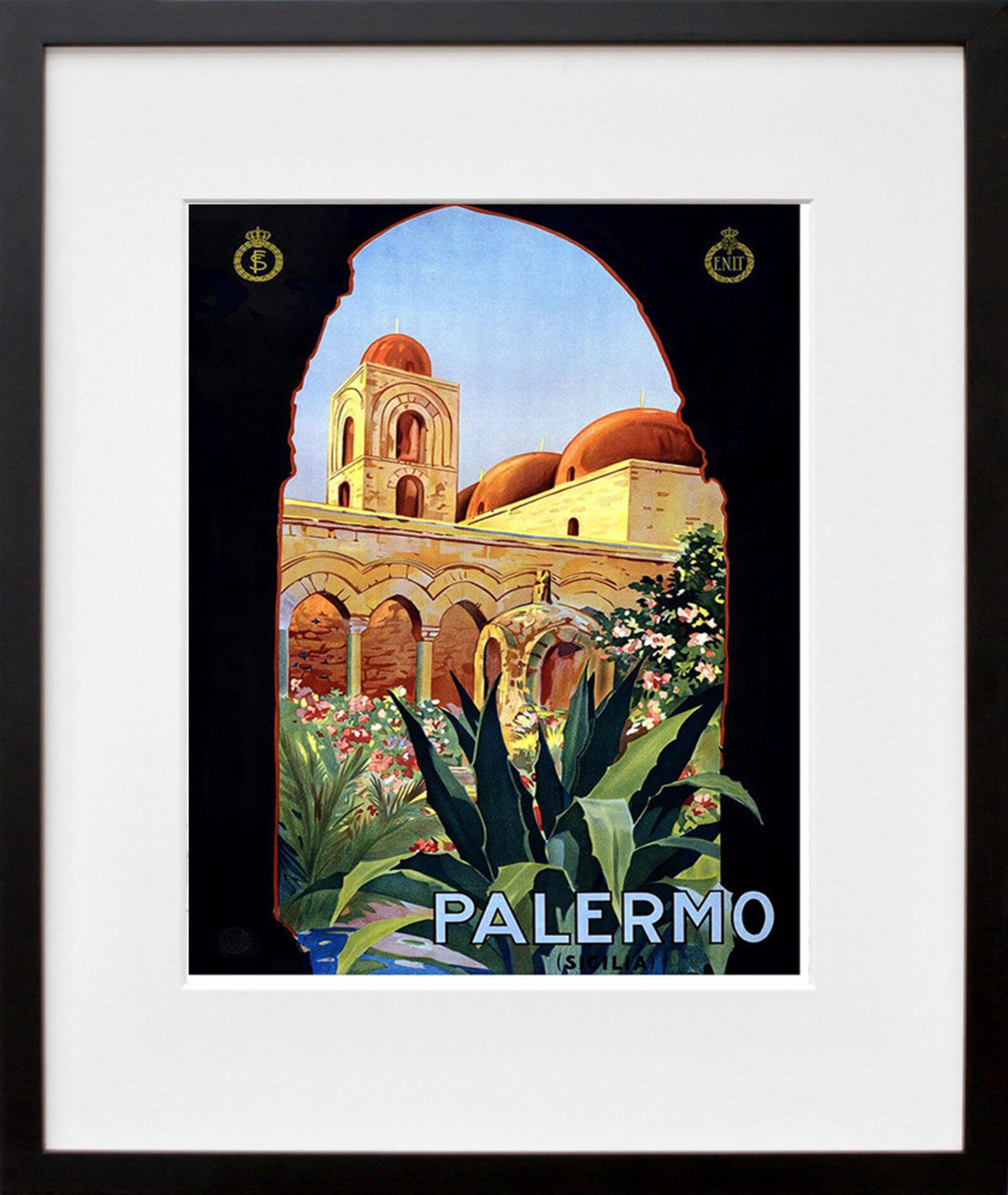Italy Wall Art Print Palermo Vintage Travel Poster (TR76) - Etsy