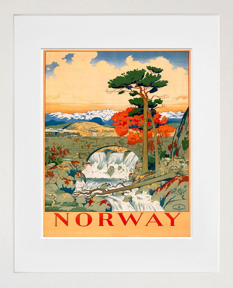Norway Art Poster Print Norwegian Home Decor XR175 | Etsy