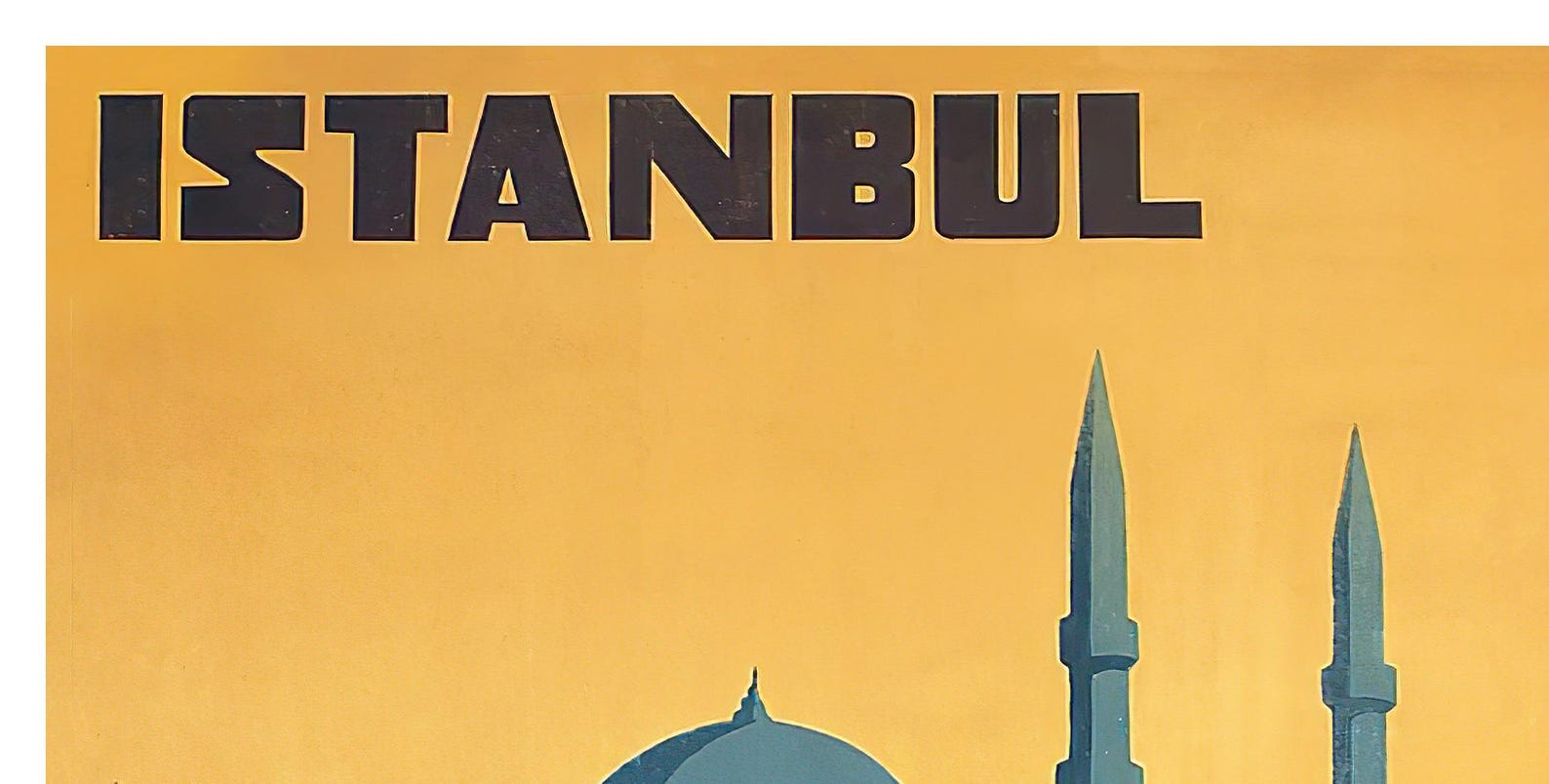 Istanbul Travel Art Turkey Poster Print Vintage Turkish Home Decor ...