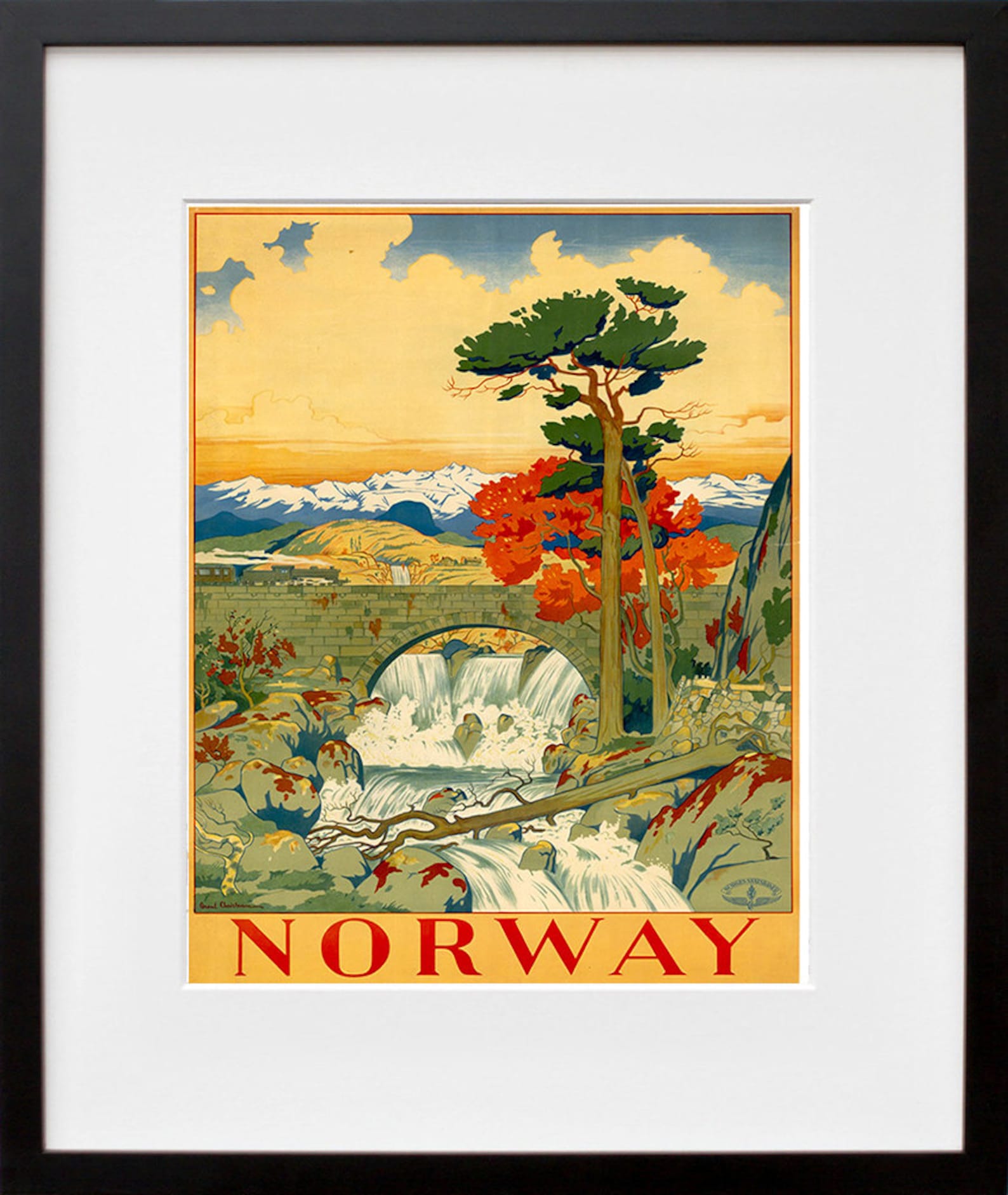 Norway Art Sign Wall Decor Travel Poster Print XR383 | Etsy