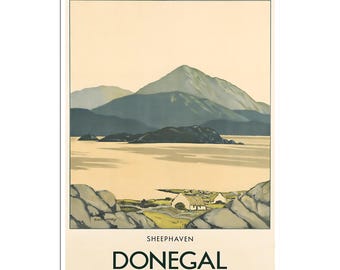 Ireland Print, Tra Na Rossan Bay Beach Donegal Travel Poster, Visit ...