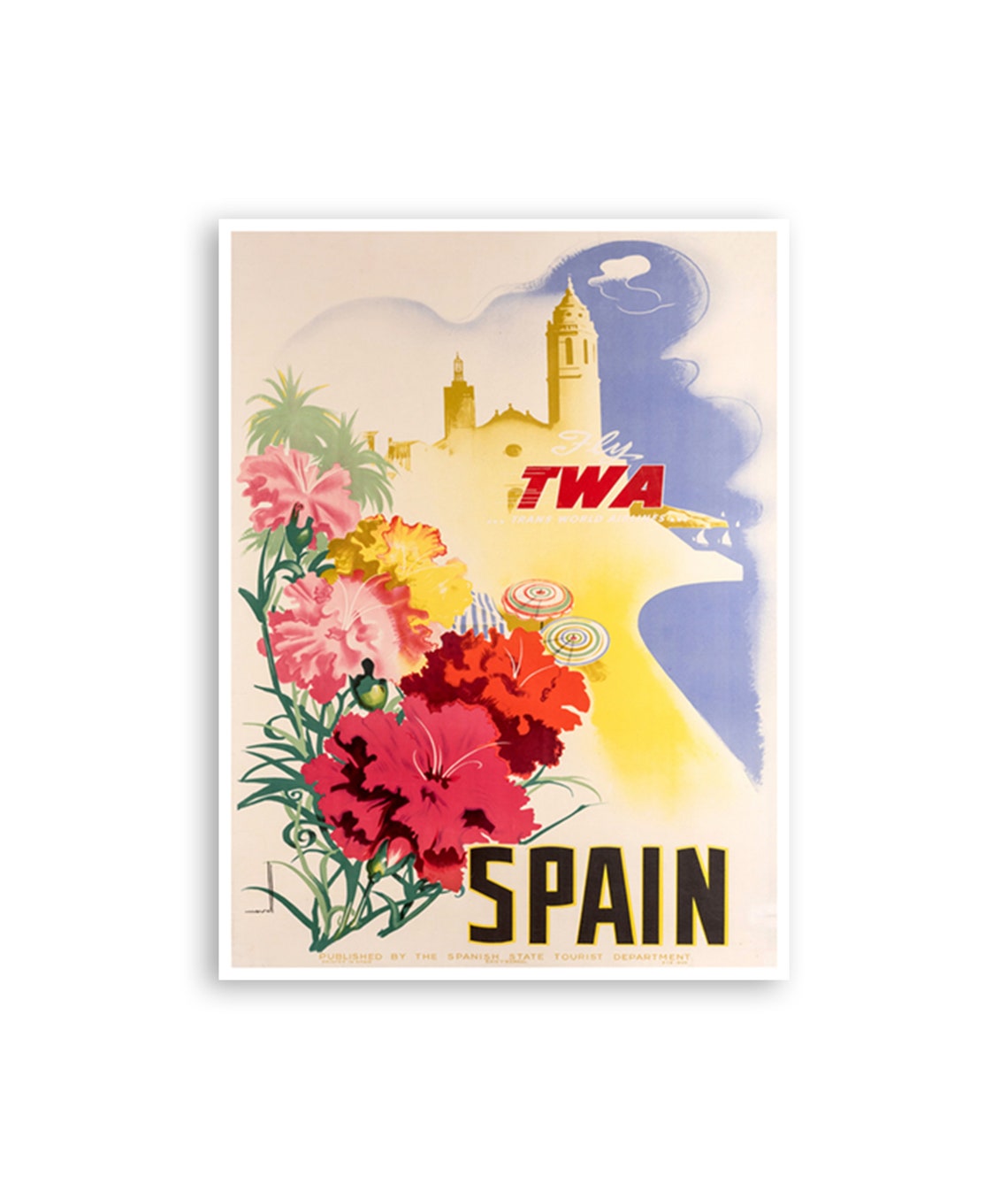 Spain Travel Art Retro Poster Spanish Poster Print XR3163 - Etsy