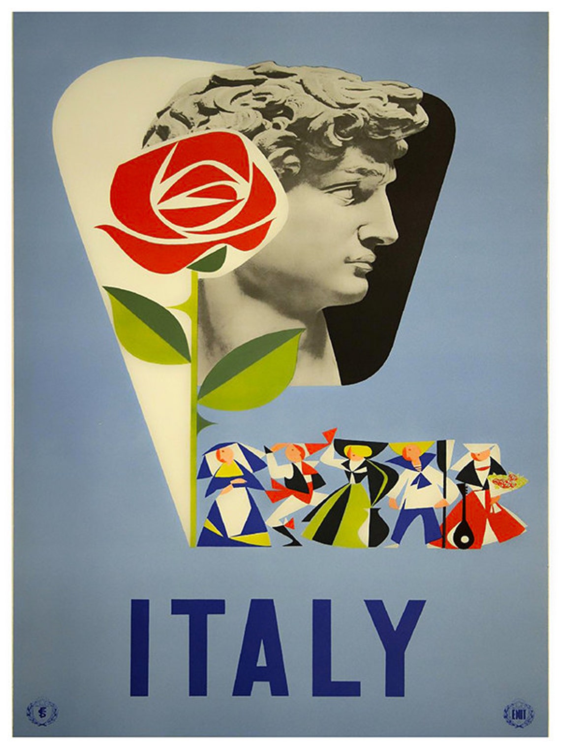 Italy Travel Art Gift Vintage Italian Poster Print TR128 | Etsy