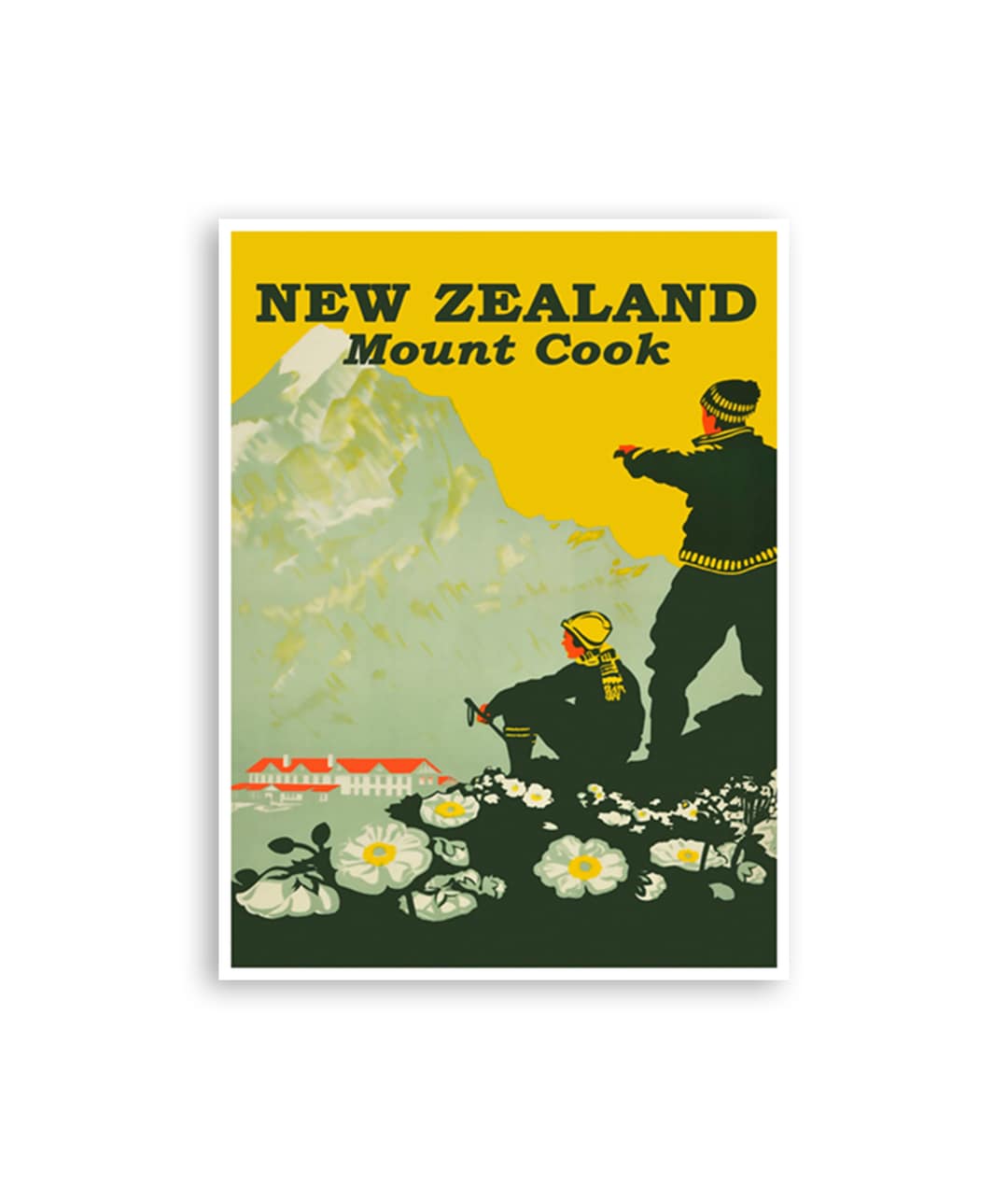 Mt Cook Art Mount Cook Print New Zealand Poster (xr3488)a - Etsy