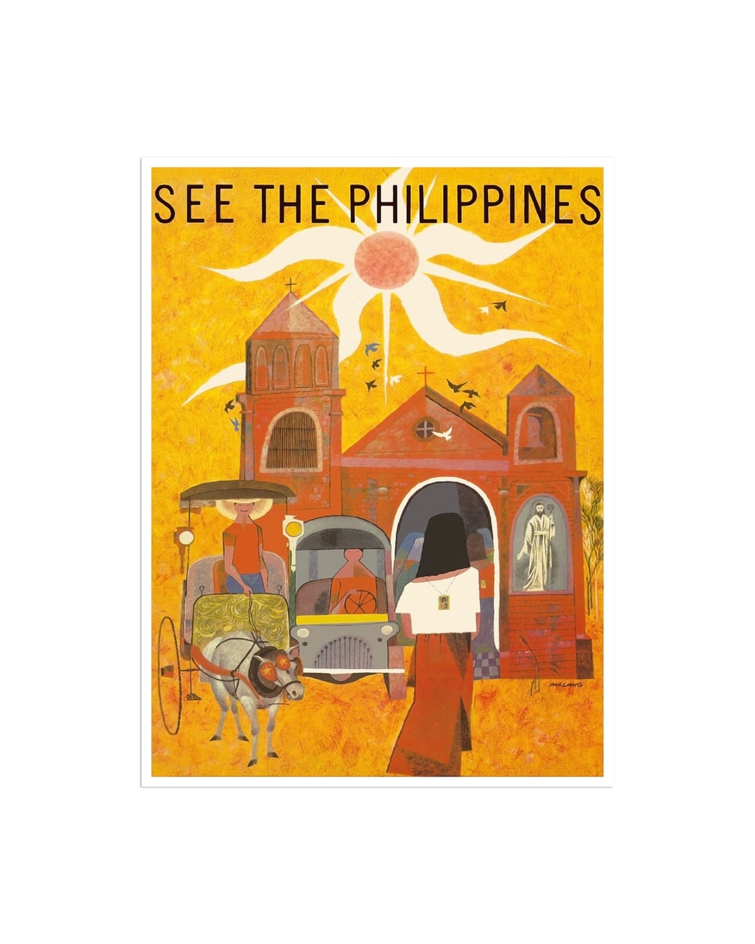 Philippines Print Travel Poster Filipino Art (xr1898)a - Etsy