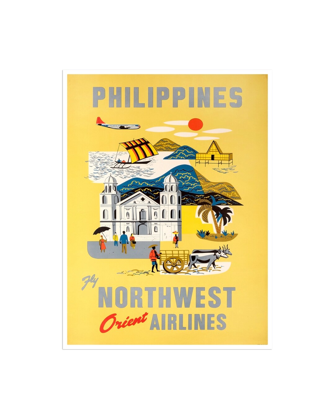 Philippines Travel Poster Filipino Art Print (xr2157)a - Etsy