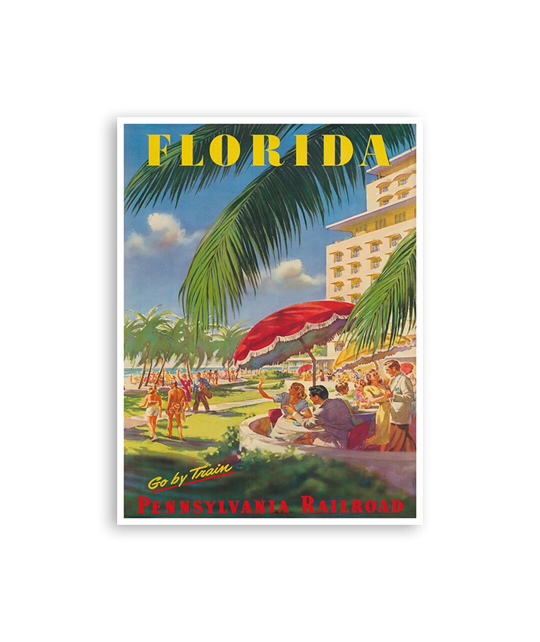 Florida Wall Art Print America Vintage Travel Poster (TR79) - Etsy