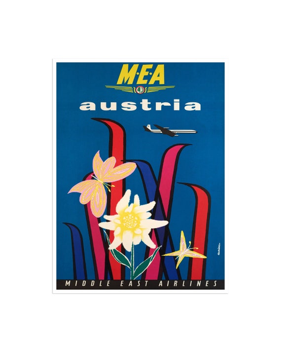 Austria Poster Travel Art Print Vintage Austrian Home Decor | Etsy