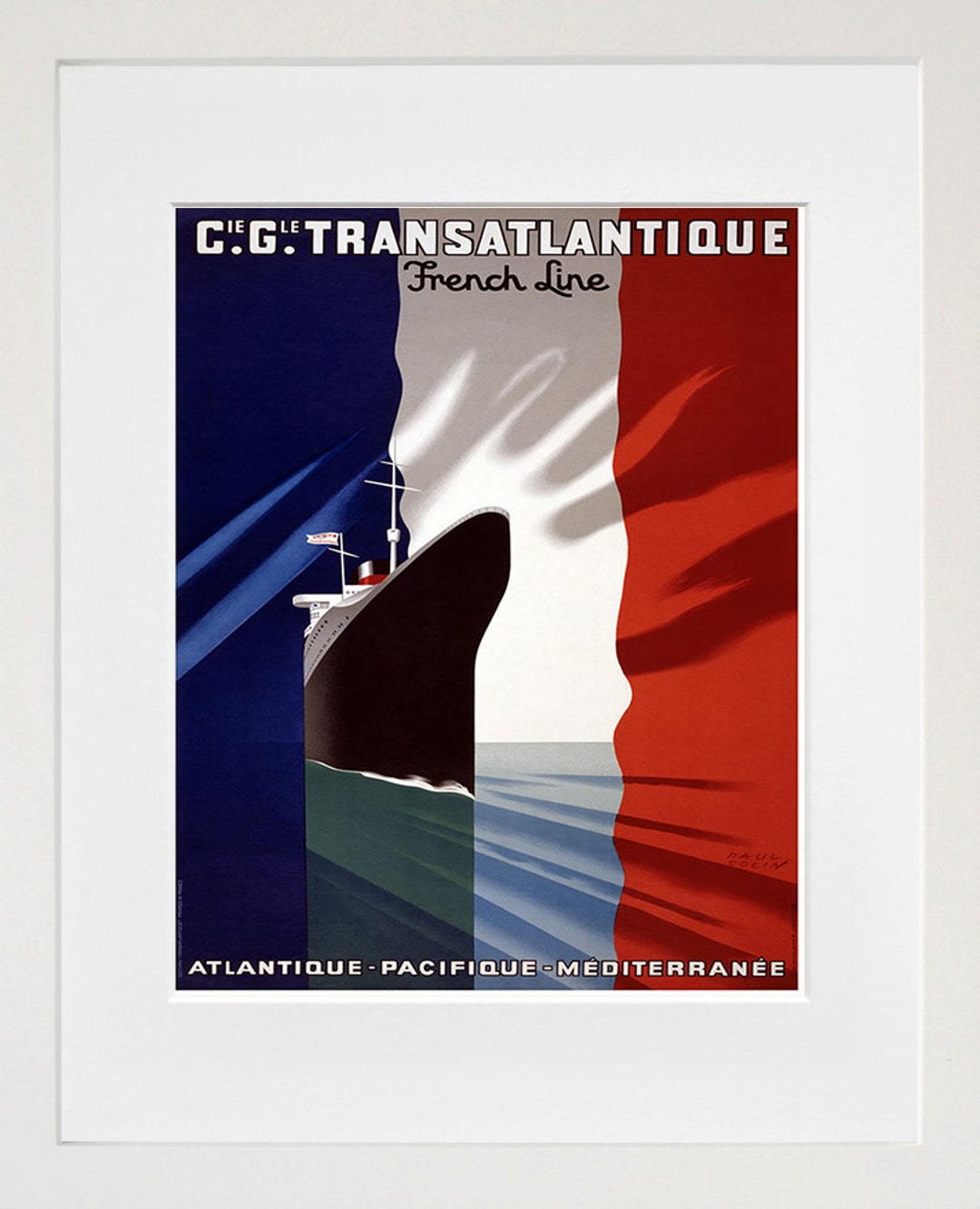 Paul Colin France Print Cie Gle Poster French Cruise Ship Art (tr137)a ...