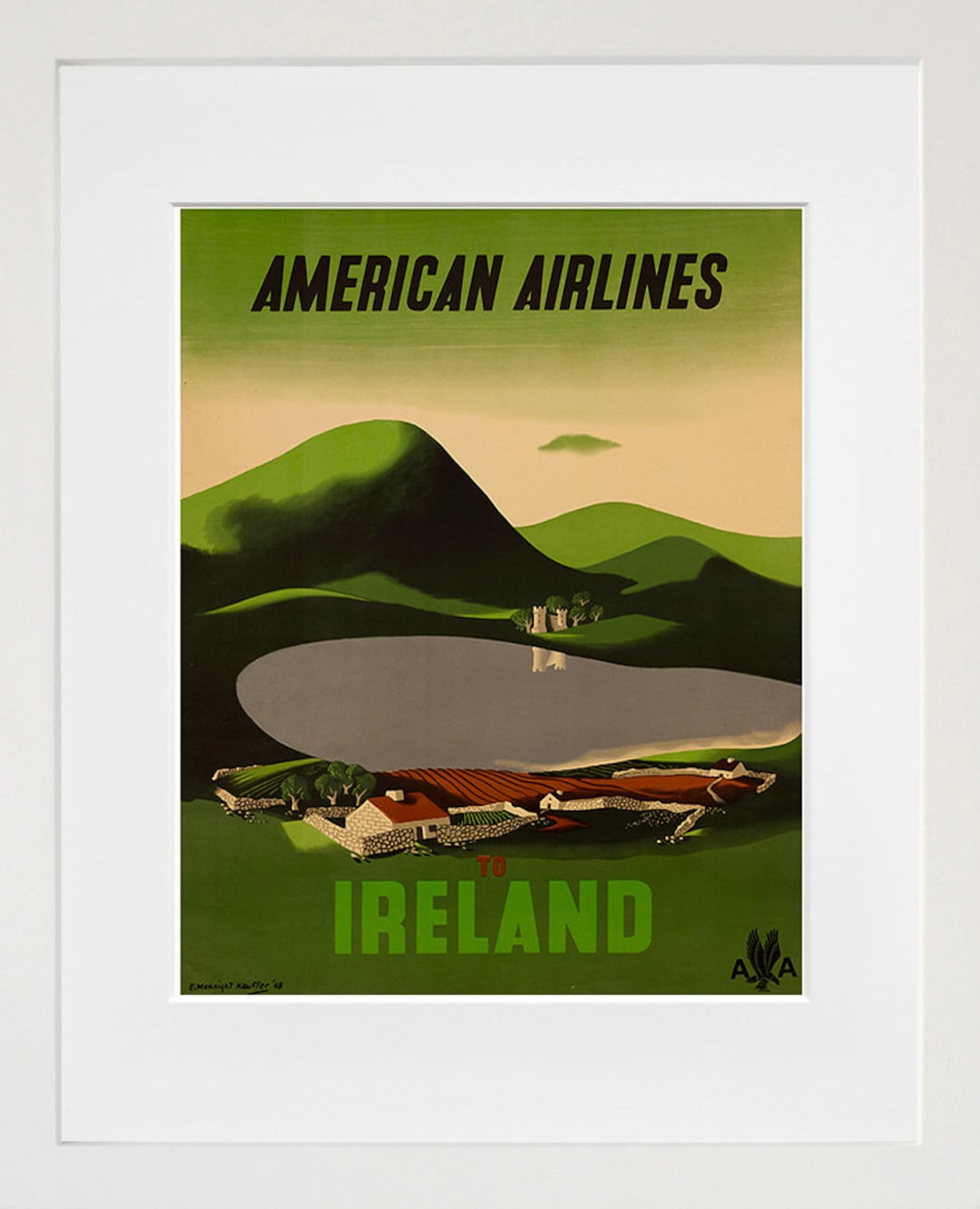 Ireland Art Vintage Travel Poster Print Home Irish Wall Decor (XR359 ...