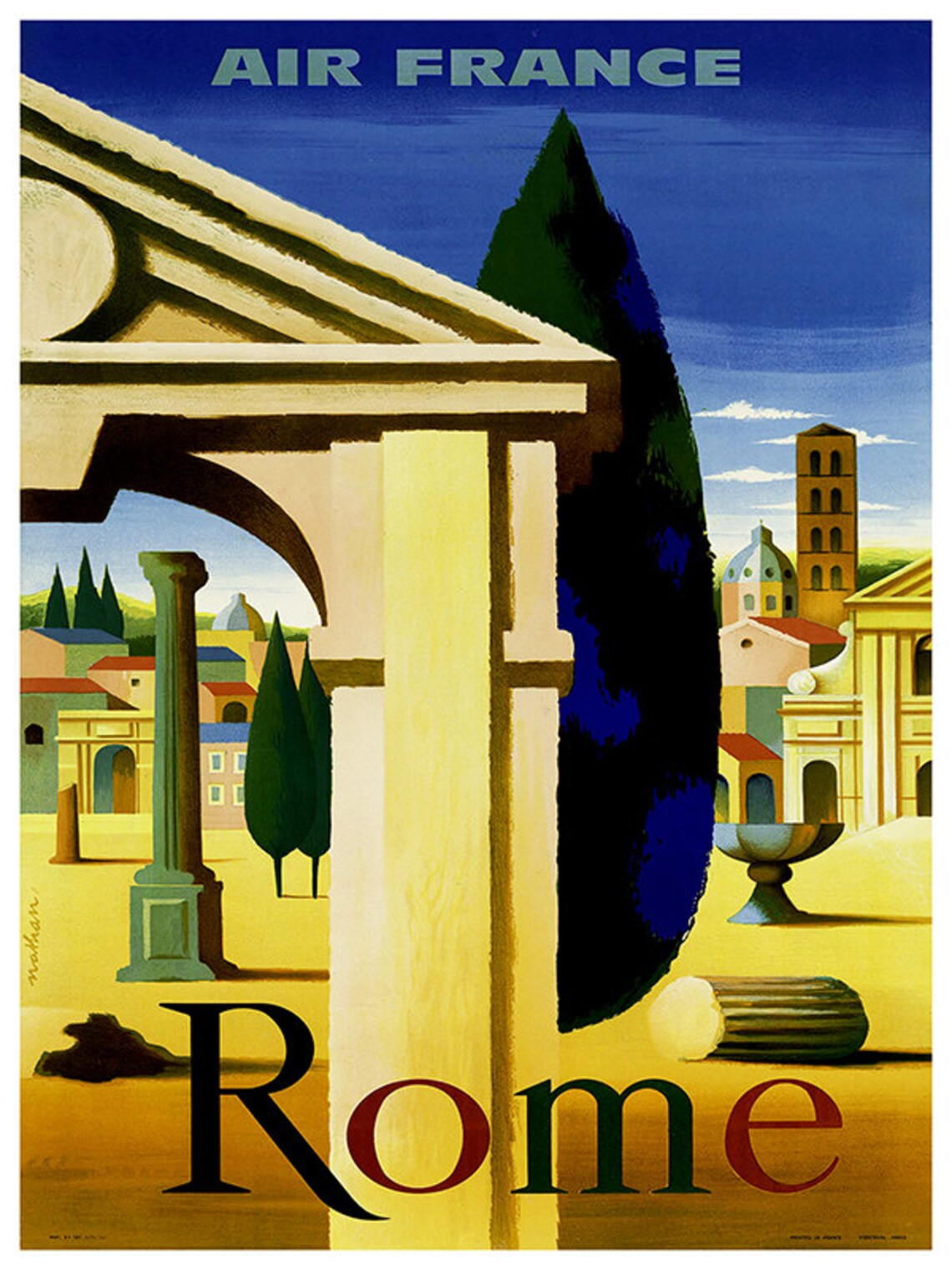 Rome Travel Art Poster Roman Print Vintage Home Decor ZT192 - Etsy