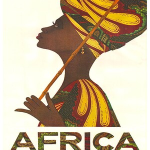 Africa Art Vintage Travel Poster Print Home African Wall Decor (XR239 ...