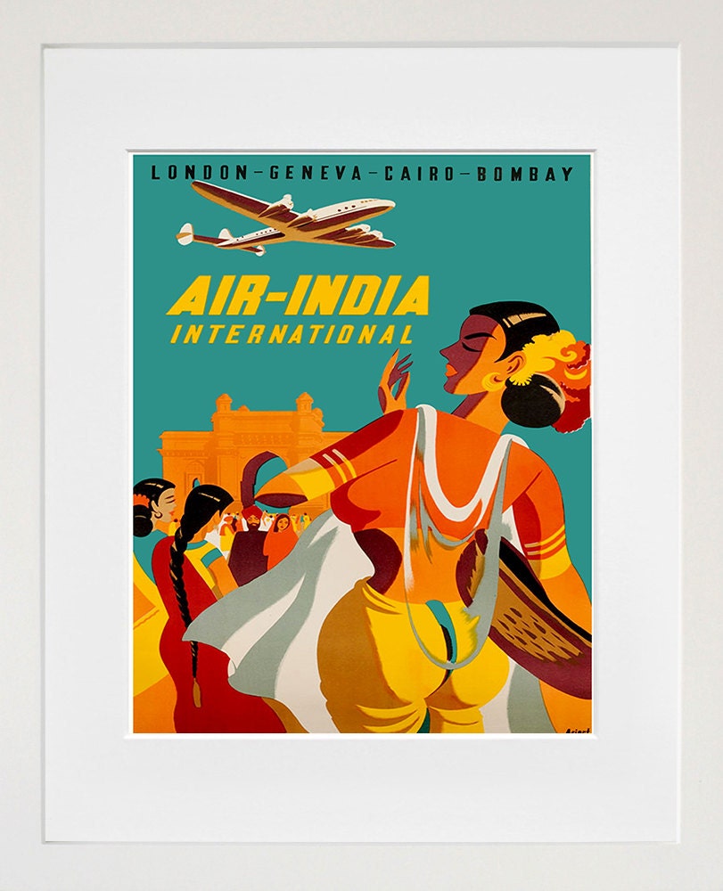 India Retro Poster Indian Art Travel Poster Wall Art Print | Etsy