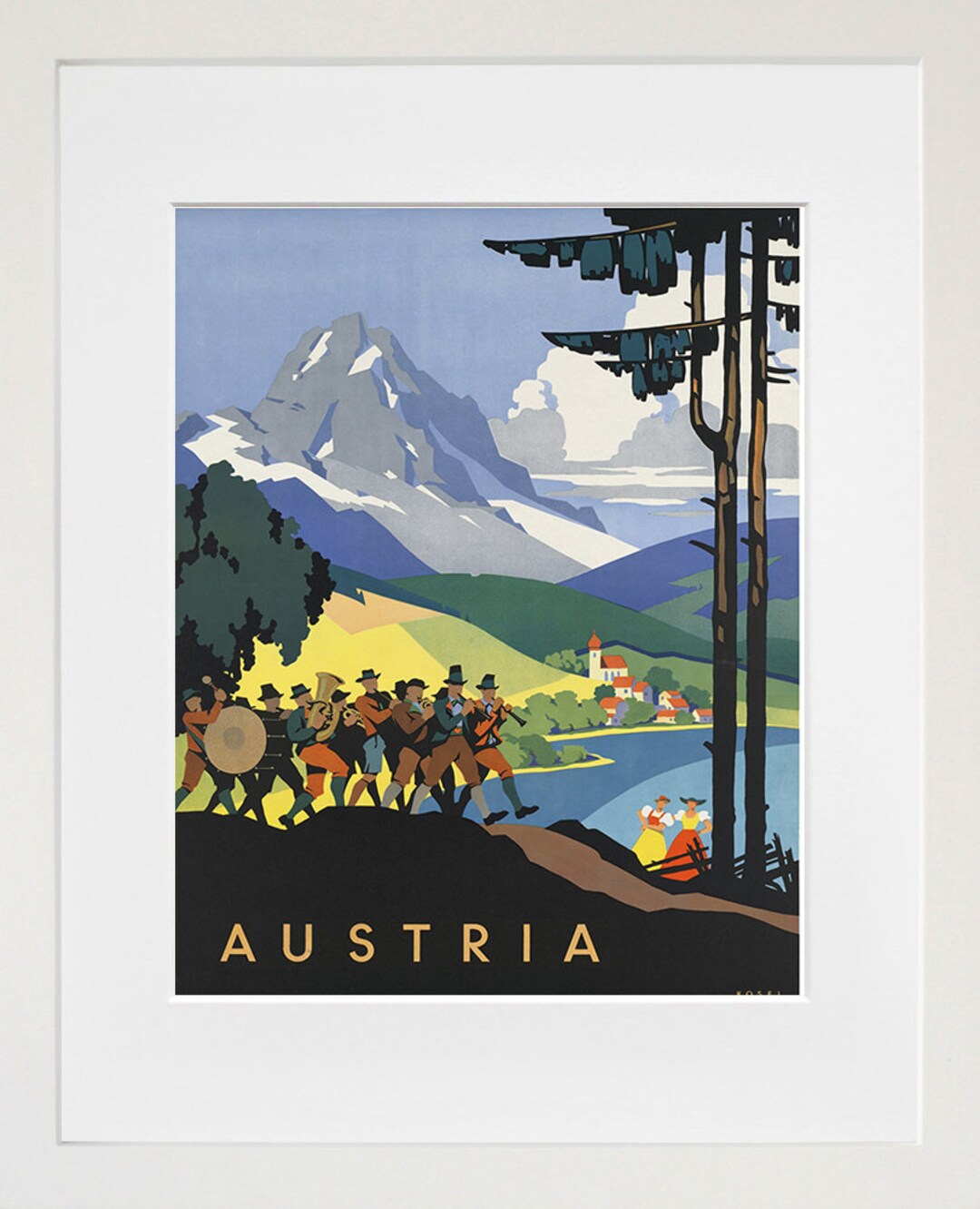 Art Austria Poster Travel Print Vintage Austrian Home Decor (ZT102) - Etsy