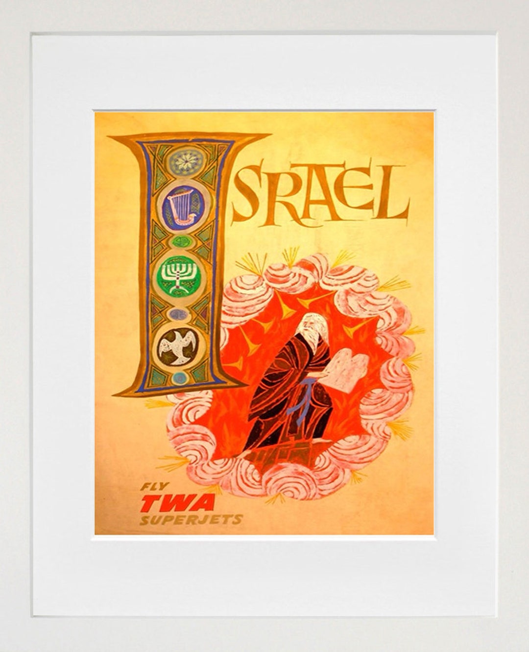 Israel Vintage Art Travel Poster Print Home Wall Decor (XR1371) - Etsy