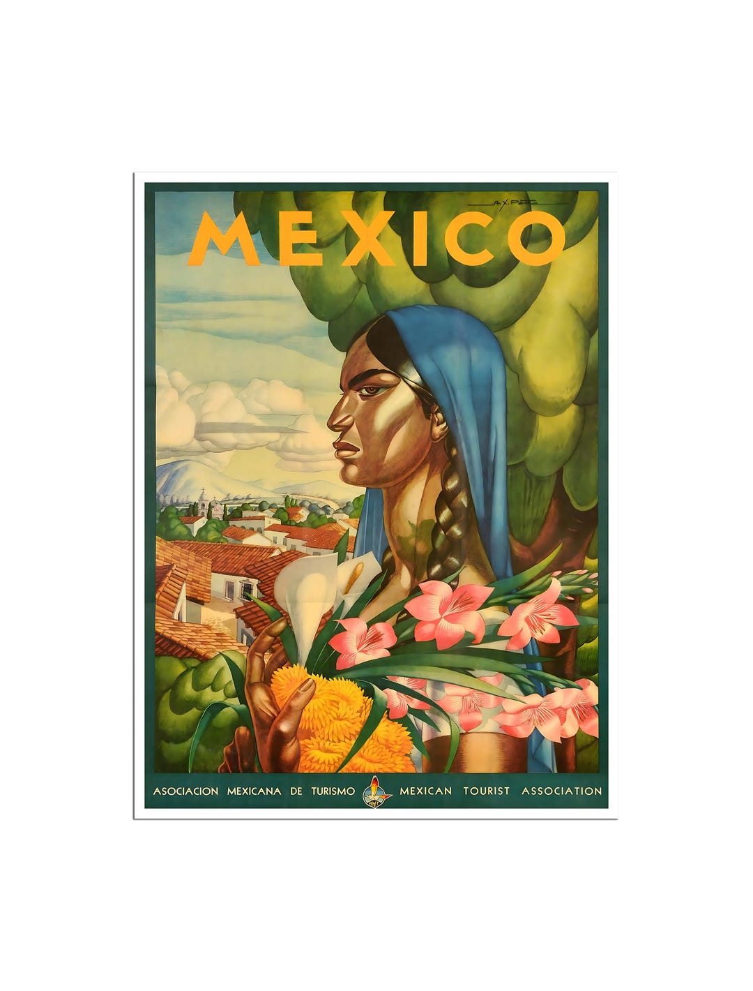 Mexico Travel Poster Mexican Art Print (xr400)a - Etsy