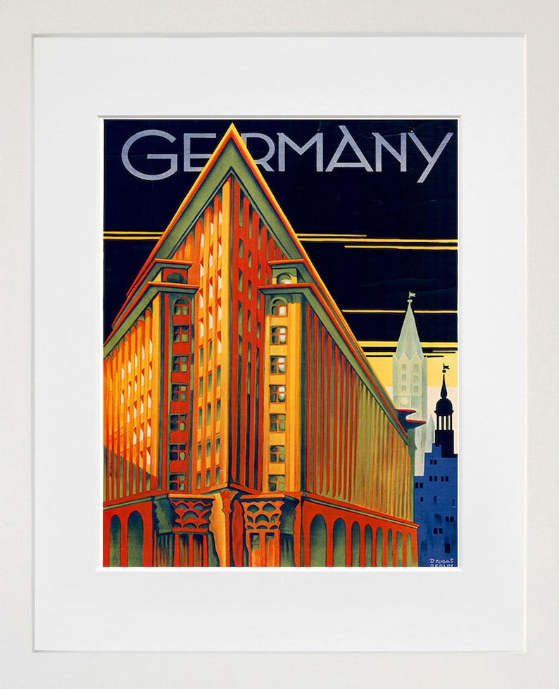 Germany Travel Poster German Art City Print (xr299)a - Etsy