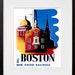 Boston Vintage Travel Poster Wall Art Print ZT417 - Etsy