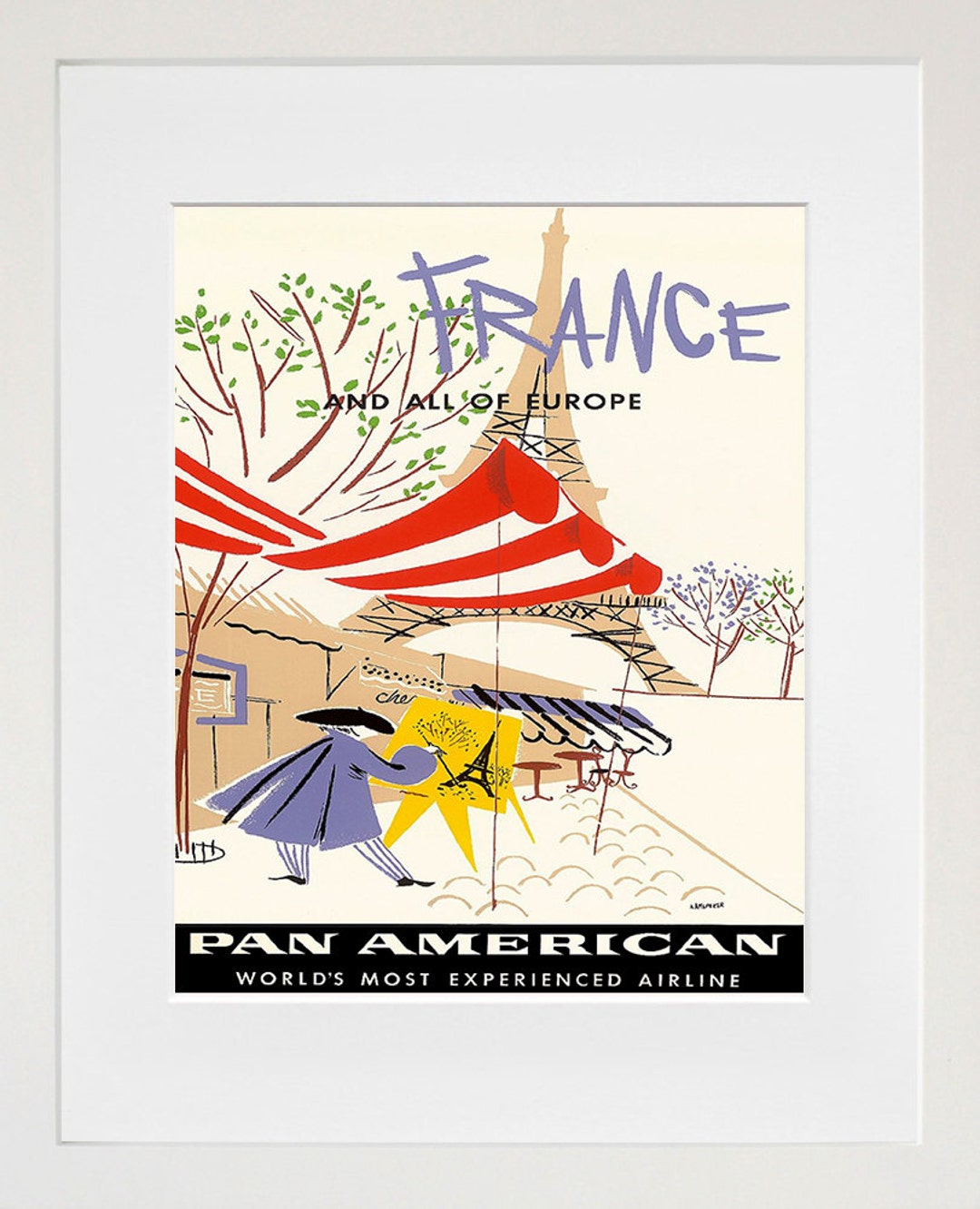 Travel Poster France Art Print Vintage French Home Decor (TR132) - Etsy