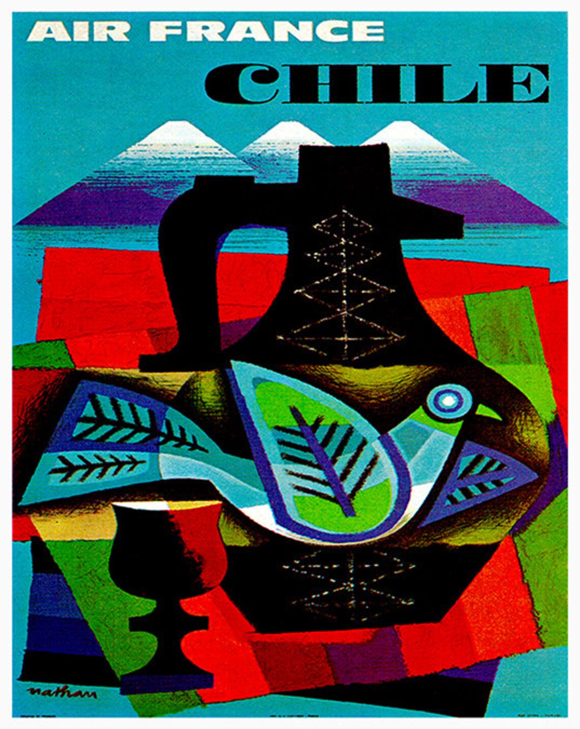 Chile Travel Print Poster Wall Art XR141 | Etsy