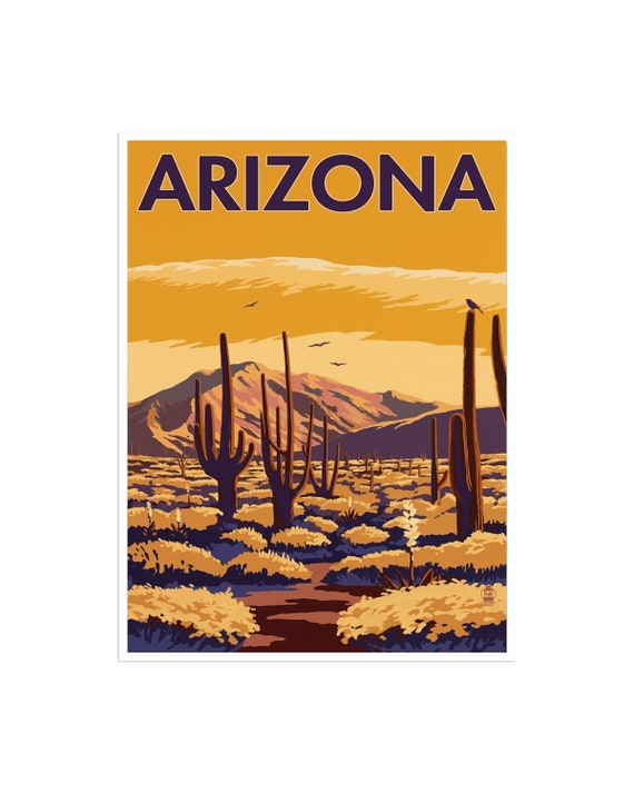 Arizona Art Travel Poster America Print Home Decor ZT386 - Etsy
