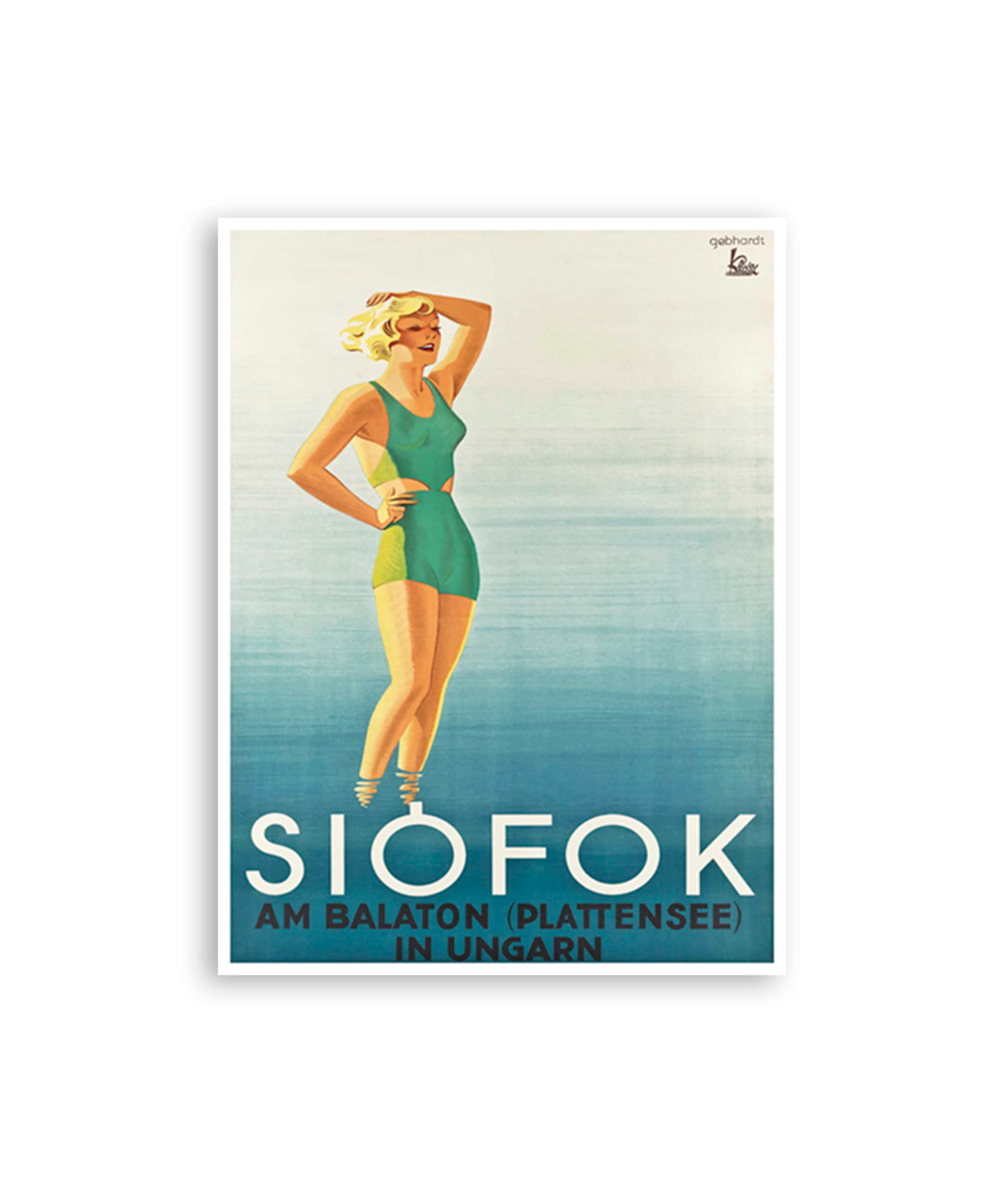 Lake Balaton Poster Siofok Hungary Travel Print Hungarian Wall Art ...