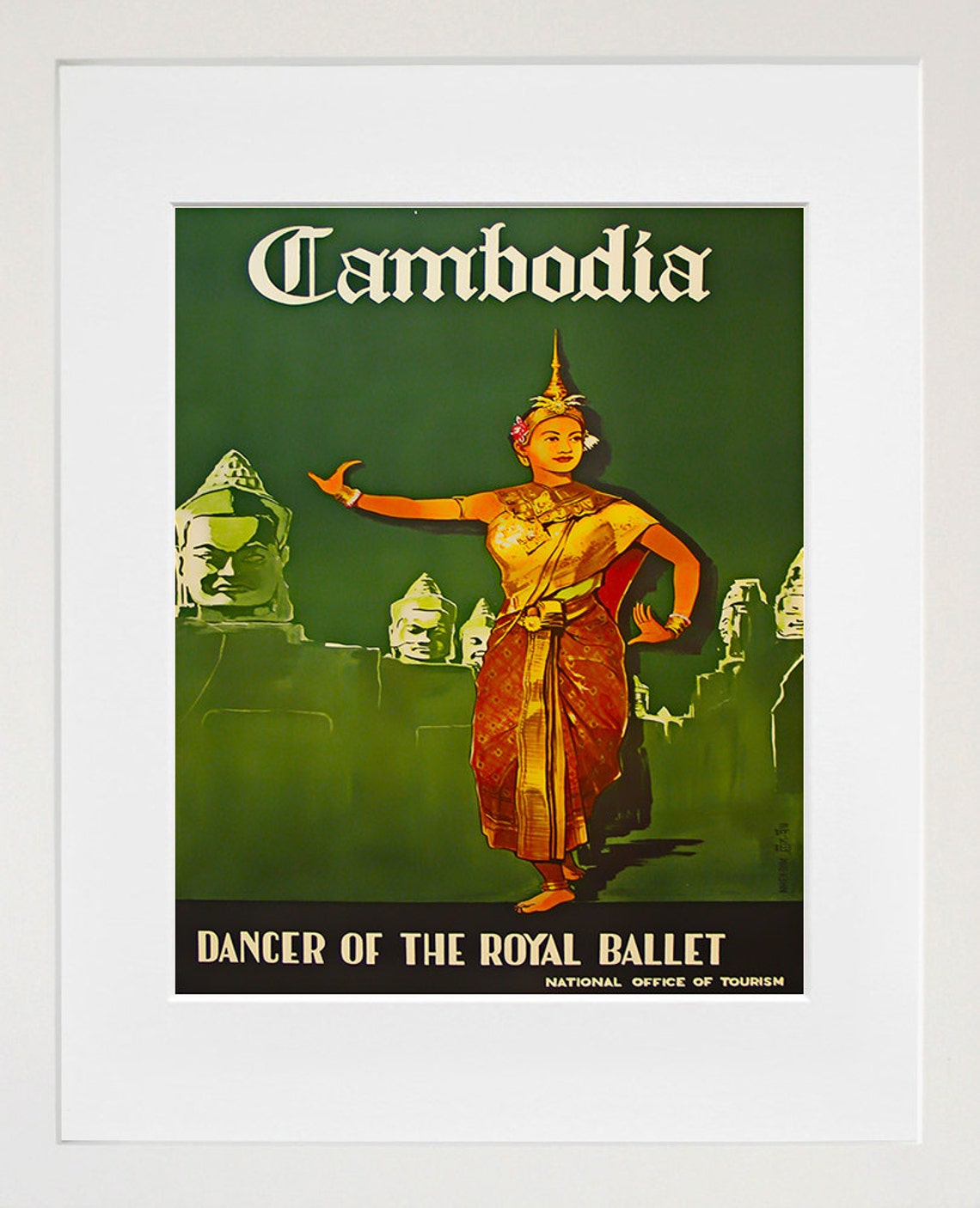 Travel Poster Cambodia Asian Art Print Home Decor ZT302 - Etsy