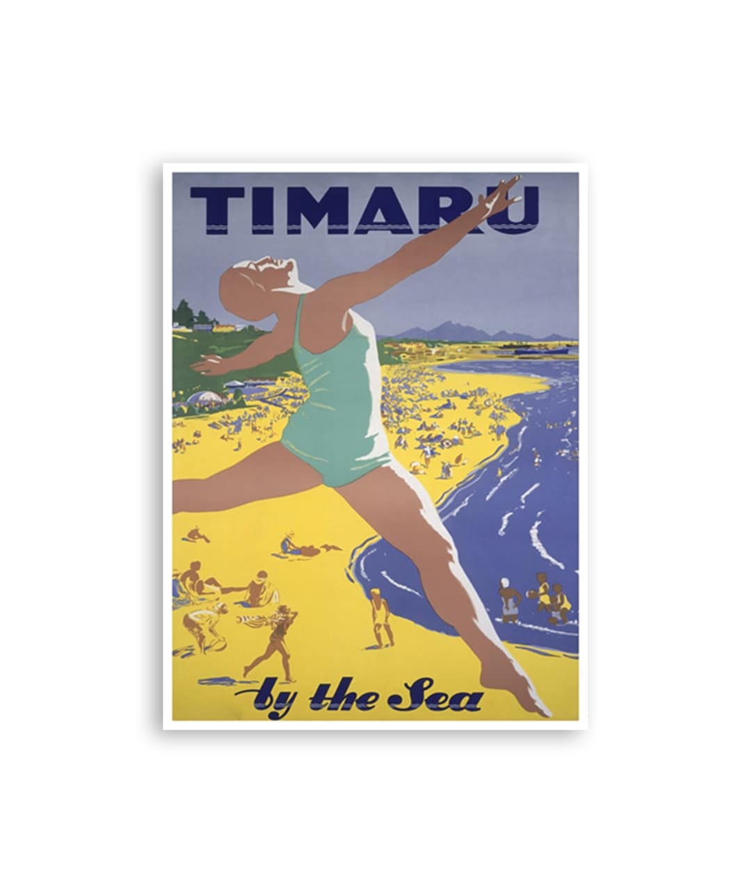 Timaru Art Vintage New Zealand Poster Travel Print Retro Decor (XR2007 ...