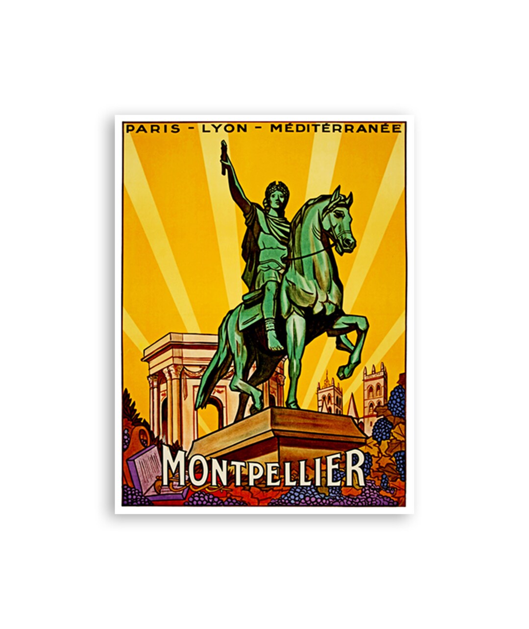 Montpellier France Travel Art Print Vintage Home Decor Poster (ZT143 ...