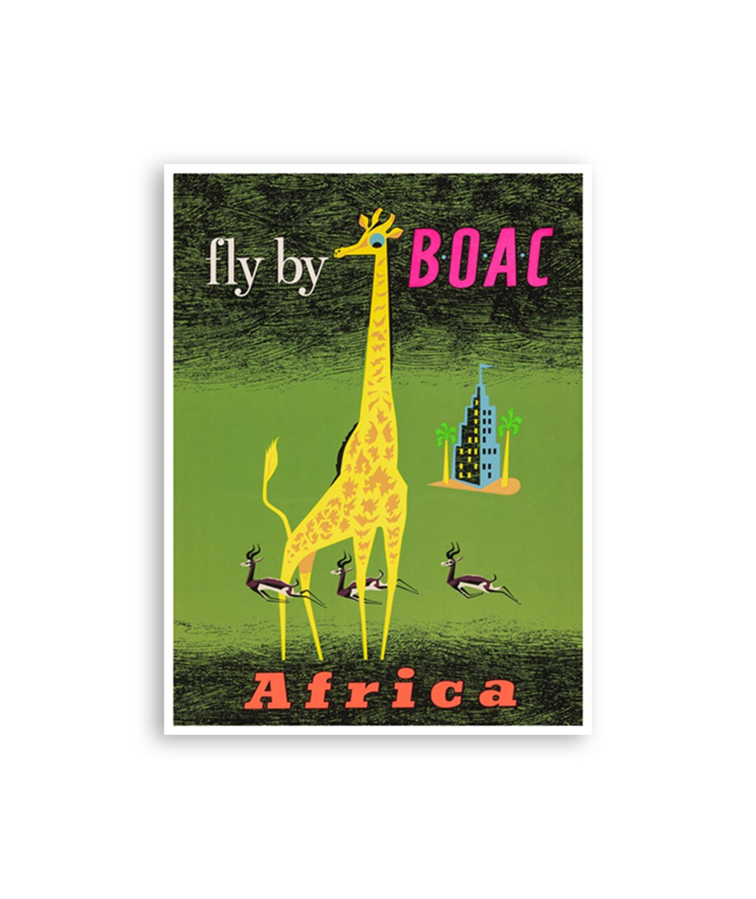 Africa Travel Poster African Art BOAC Print (xr3160)a - Etsy