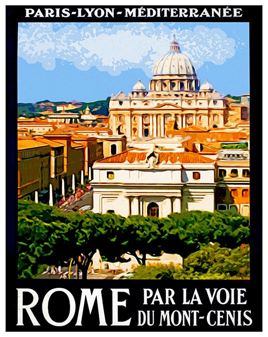 Rome Travel Poster Italy Art Print Home Decor ZT382 - Etsy