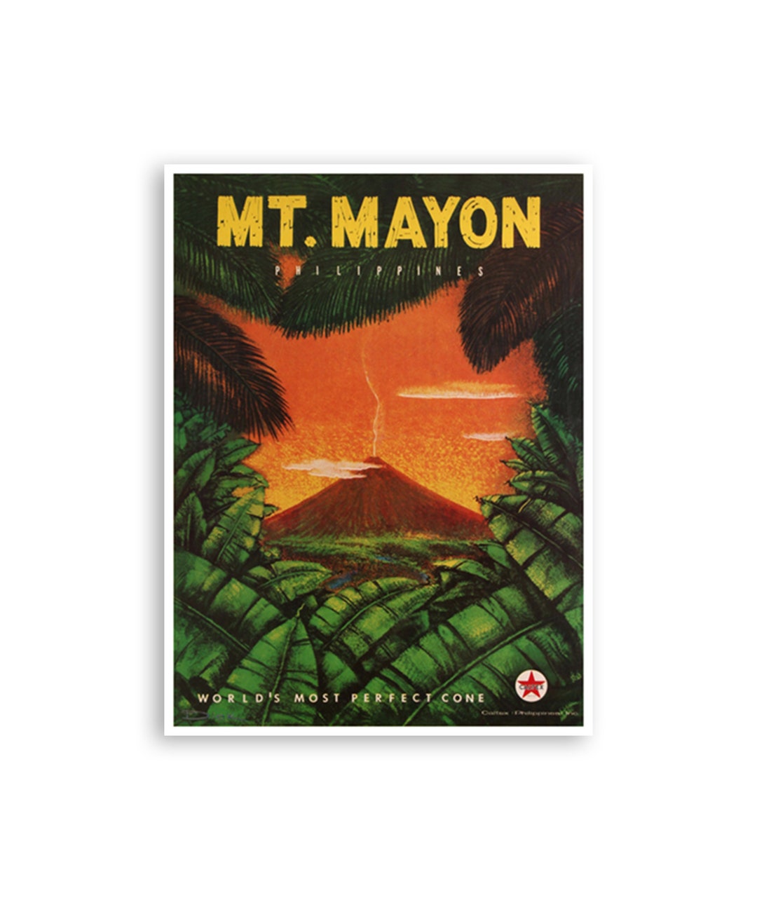 Philippines Art Mt. Mayon Travel Poster Filipino Print (xr3123)a - Etsy