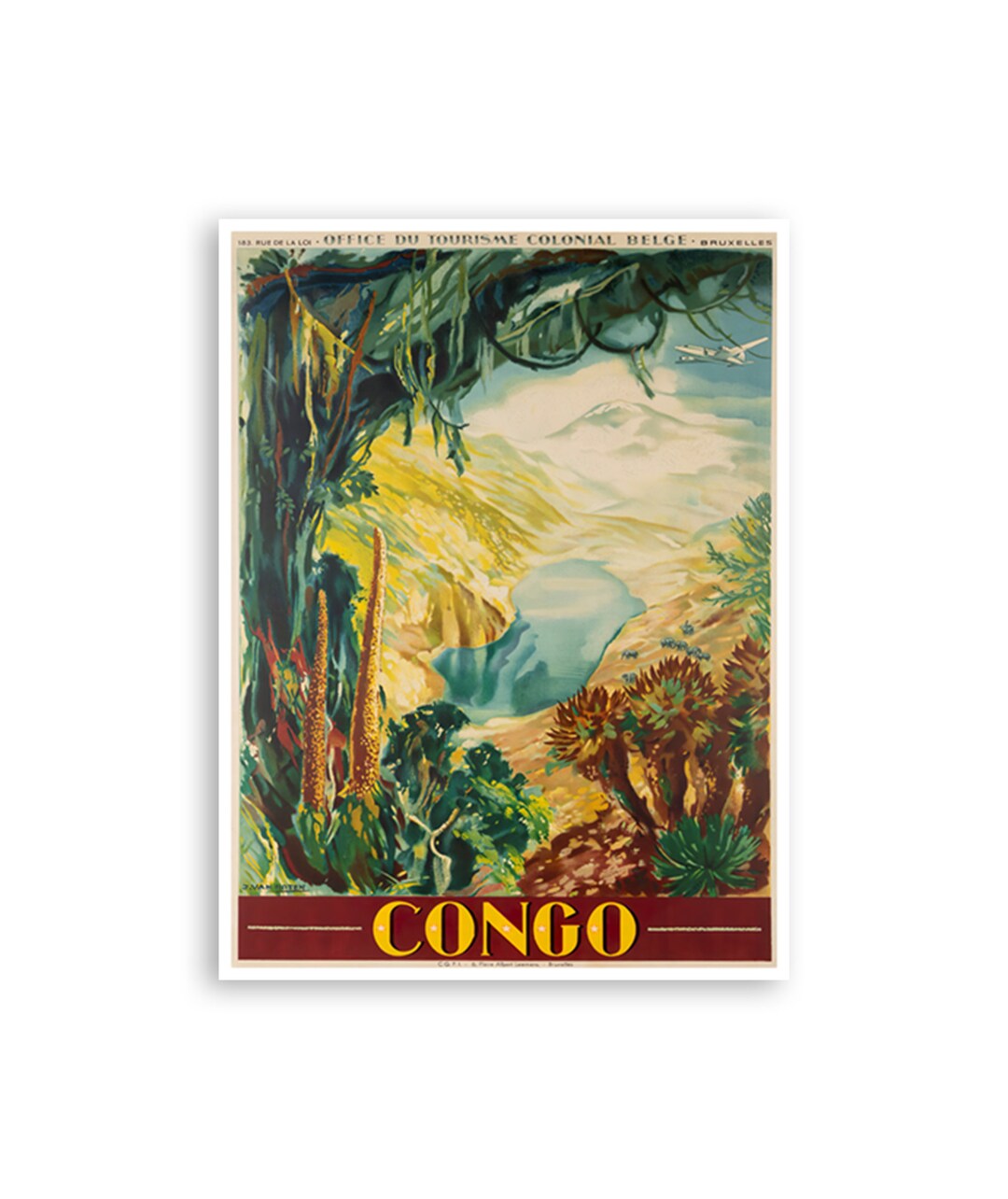 The Congo Poster Africa Travel Art Vintage African Print Home - Etsy