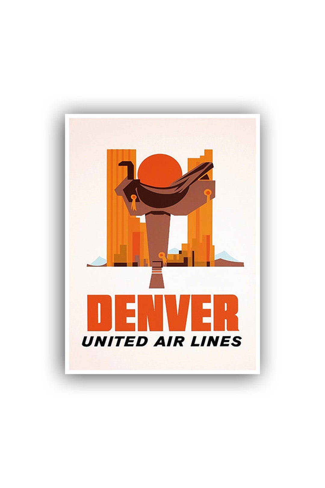 Denver Colorado Retro Poster Travel Art Home Decor Print - Etsy