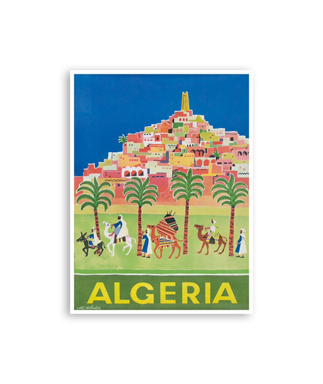 Algeria Travel Poster Algerian Art Vintage African Print (XR4351) - Etsy